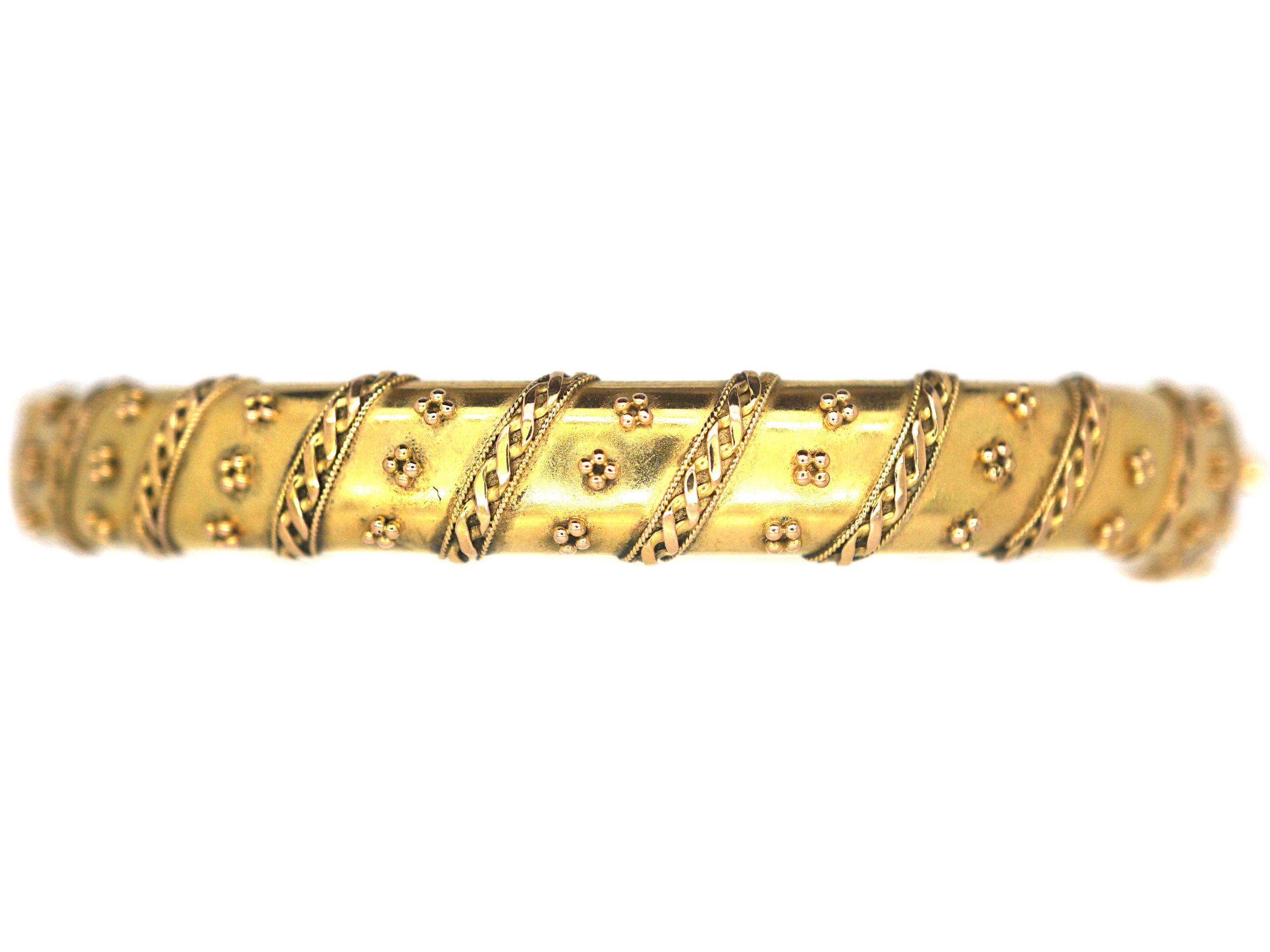 Victorian 15ct Gold Bangle with Applied Decoration (983P) | The Antique ...