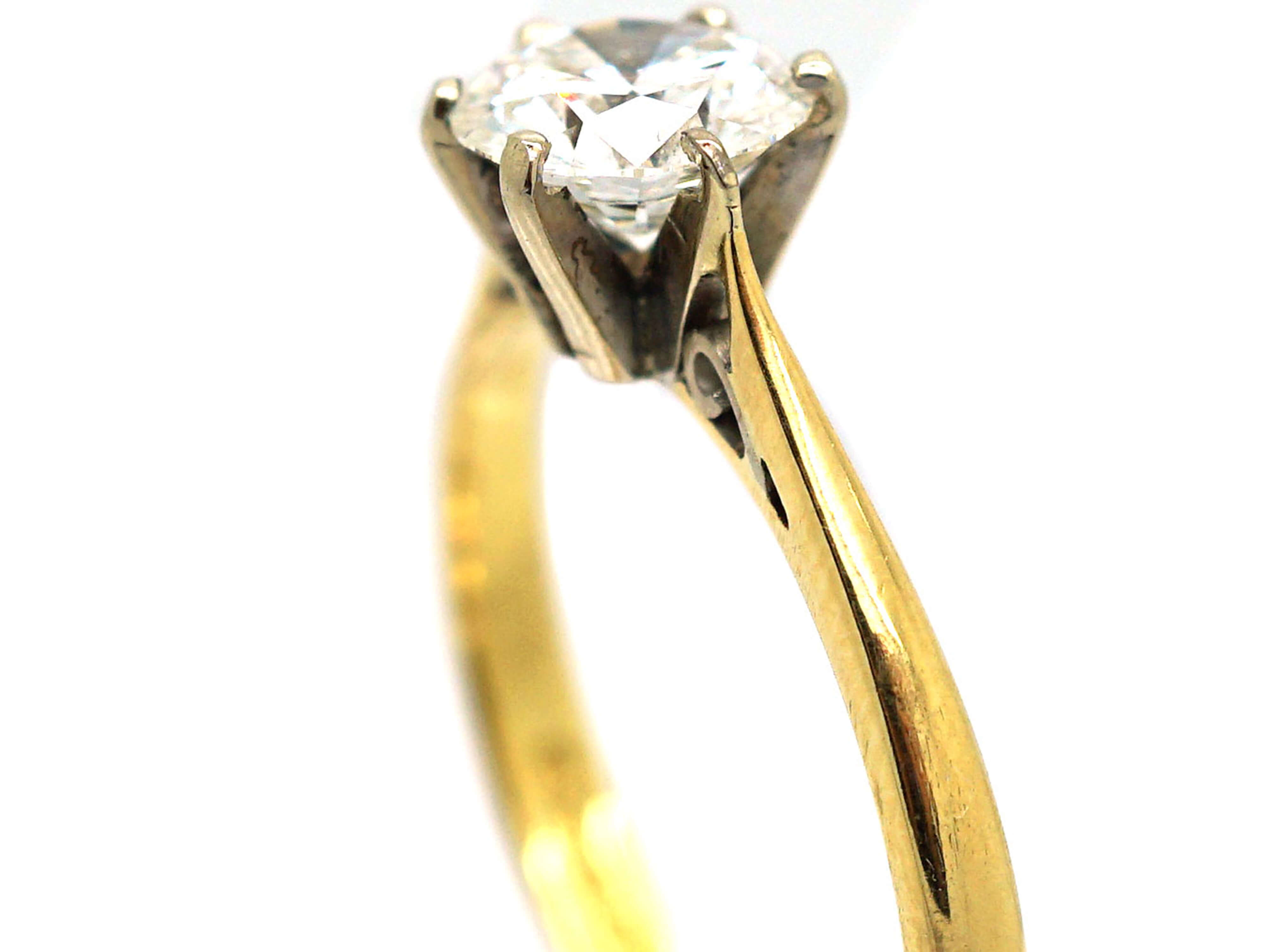 18ct Gold One Carat Diamond Solitaire Ring (73R) | The Antique ...