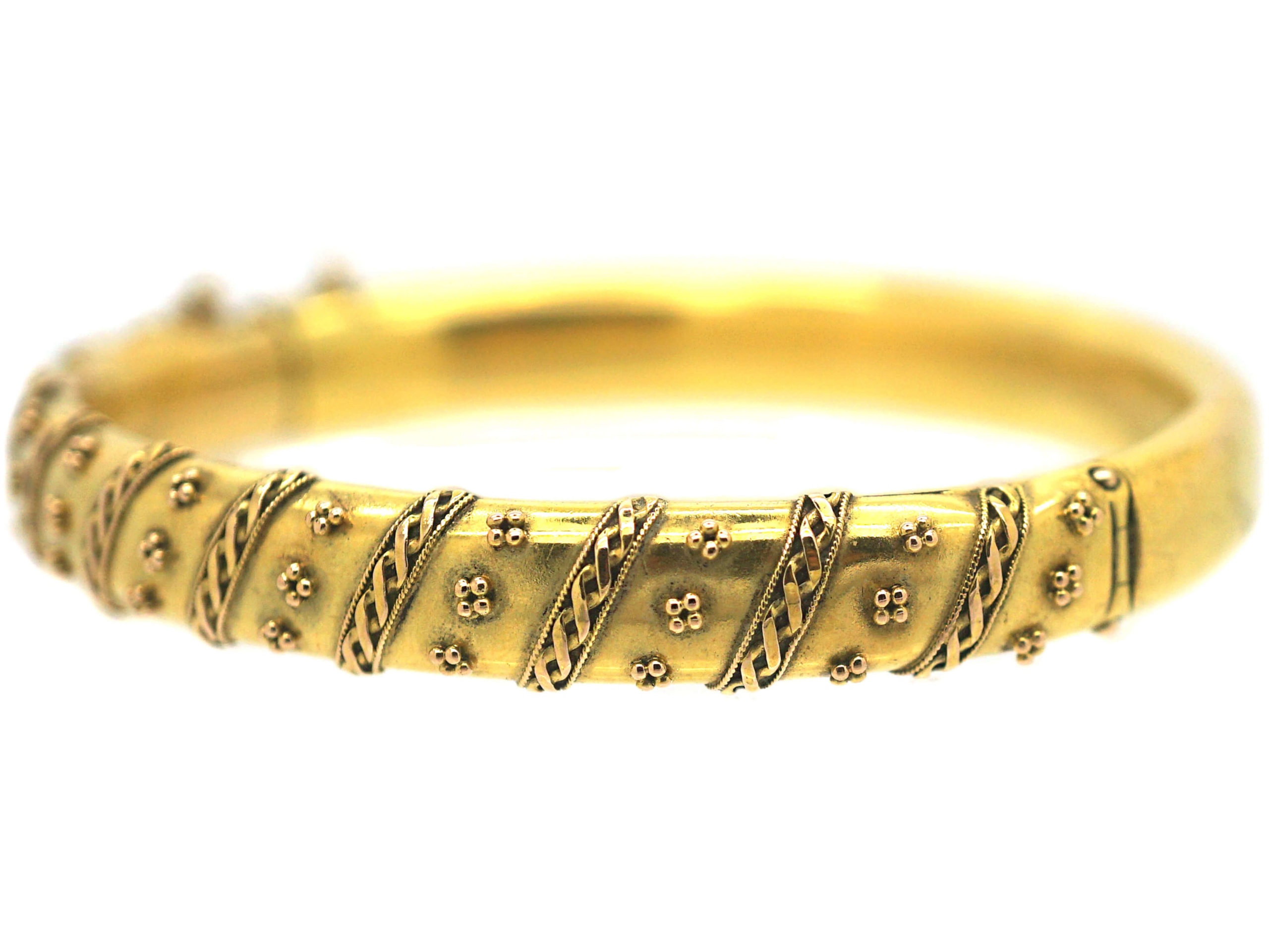 Victorian 15ct Gold Bangle with Applied Decoration (983P) | The Antique ...