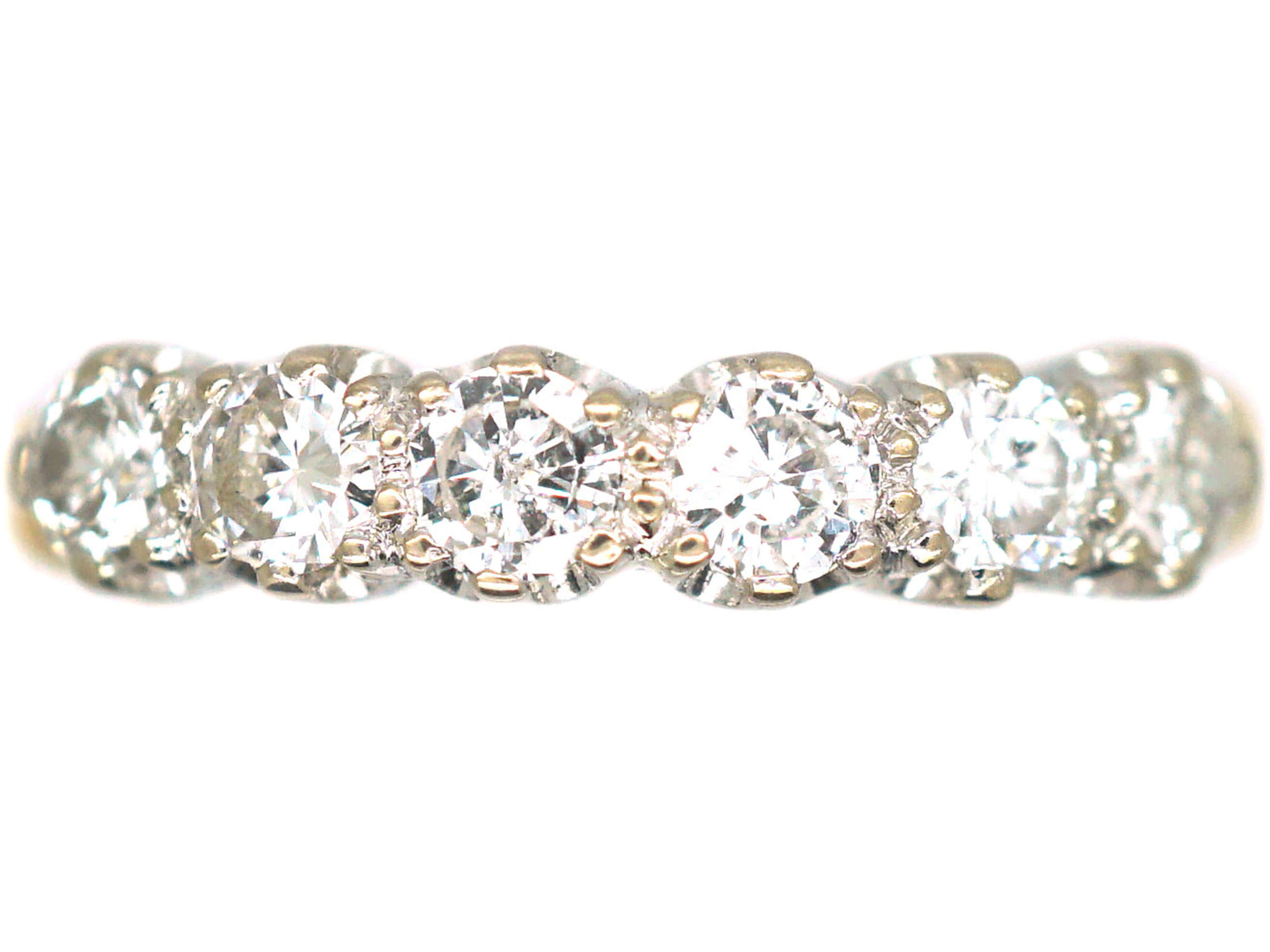 18ct Gold, Six Stone Diamond Ring (905P) | The Antique Jewellery Company