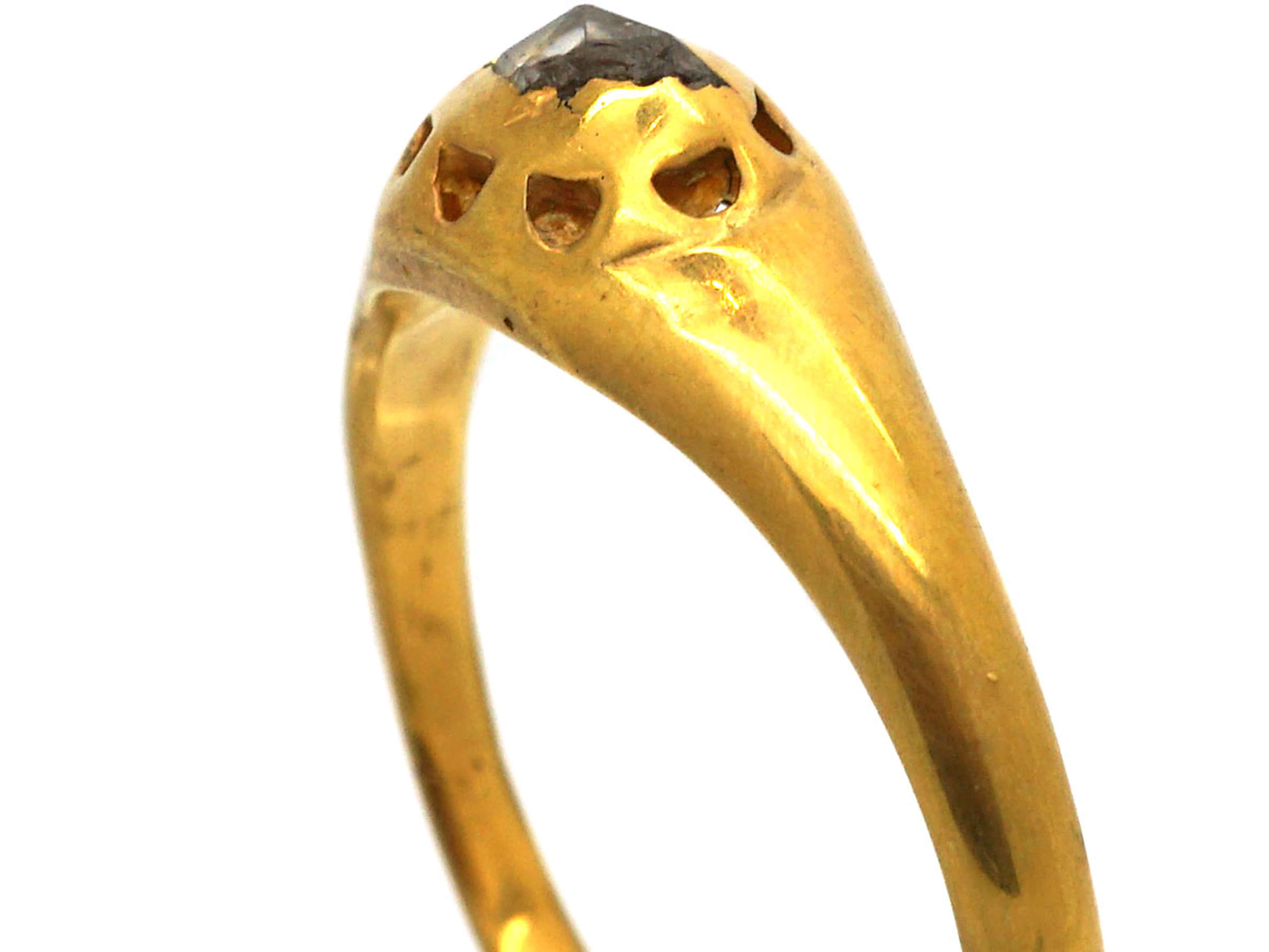 French Mid 18th Century 18ct Gold, Rose Diamond Ring (864P) | The ...