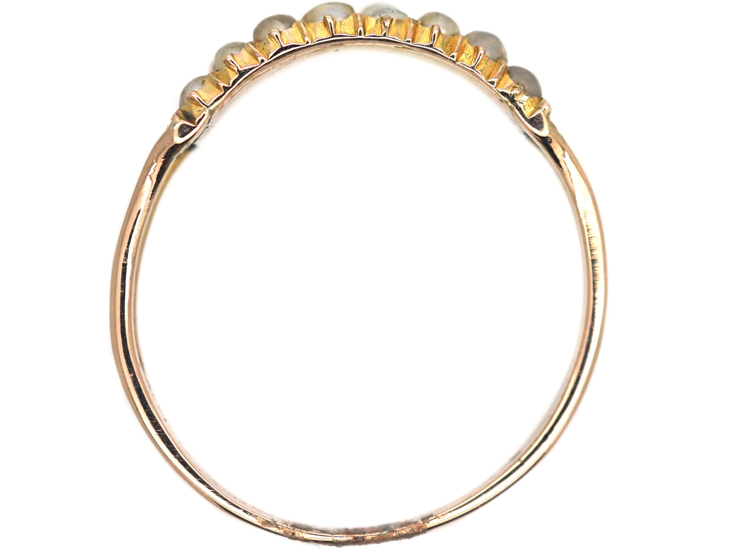 Regency 9ct Gold & Natural Split Pearl Two Row Ring (206R) | The ...