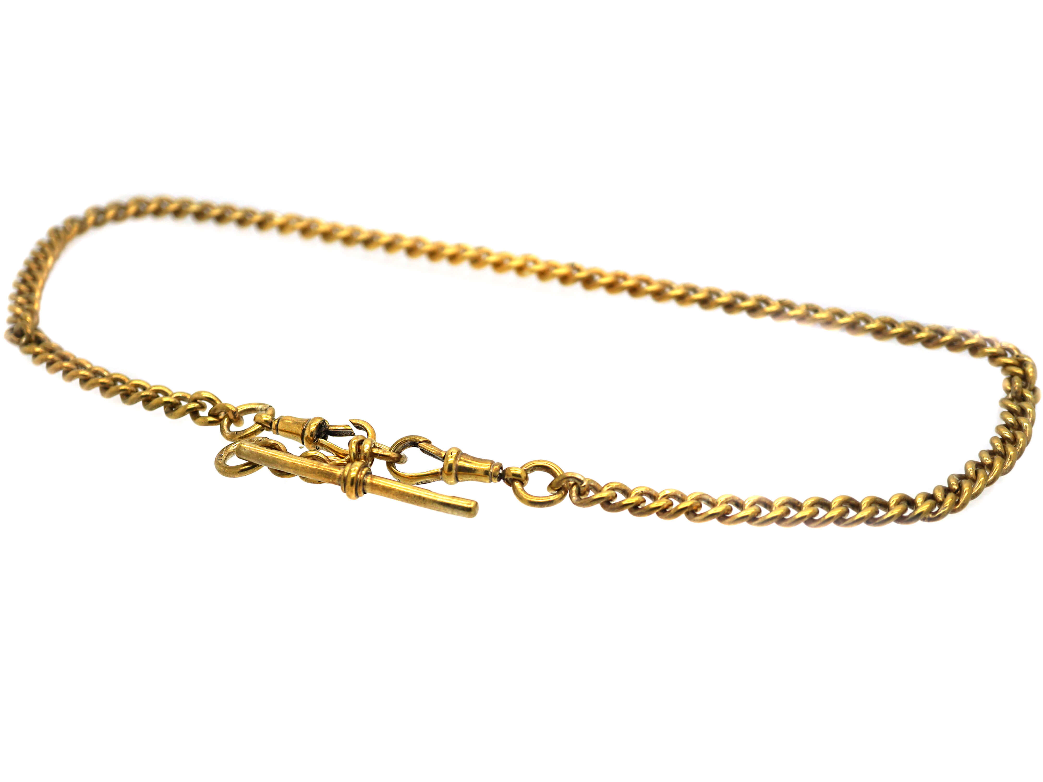 Victorian Silver Gilt Albert Chain (844E) | The Antique Jewellery Company