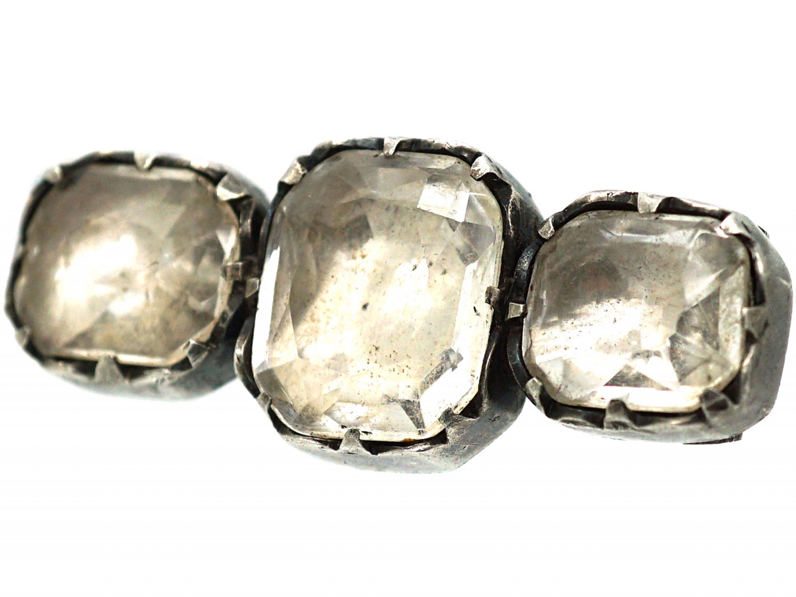 Victorian Silver & Rock Crystal Brooch (171R) | The Antique Jewellery ...