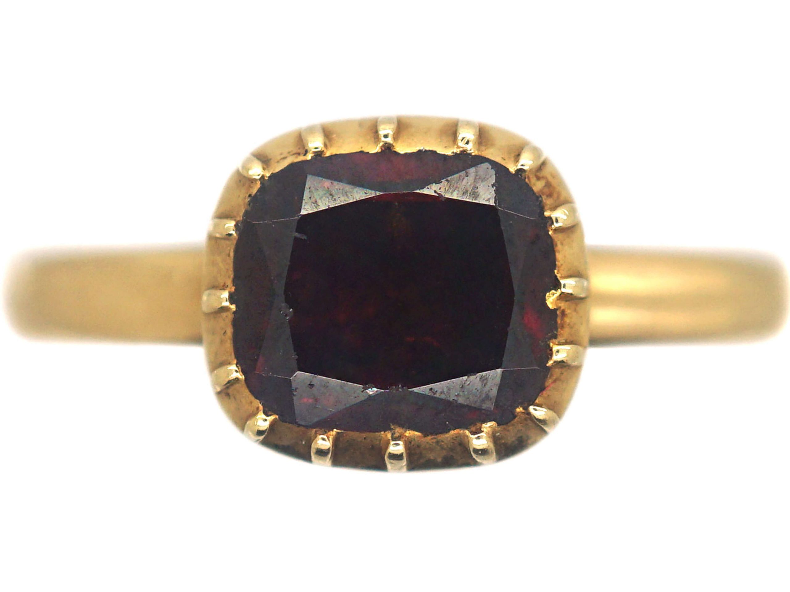 Victorian 18ct Gold & Garnet Ring (282R) | The Antique Jewellery Company