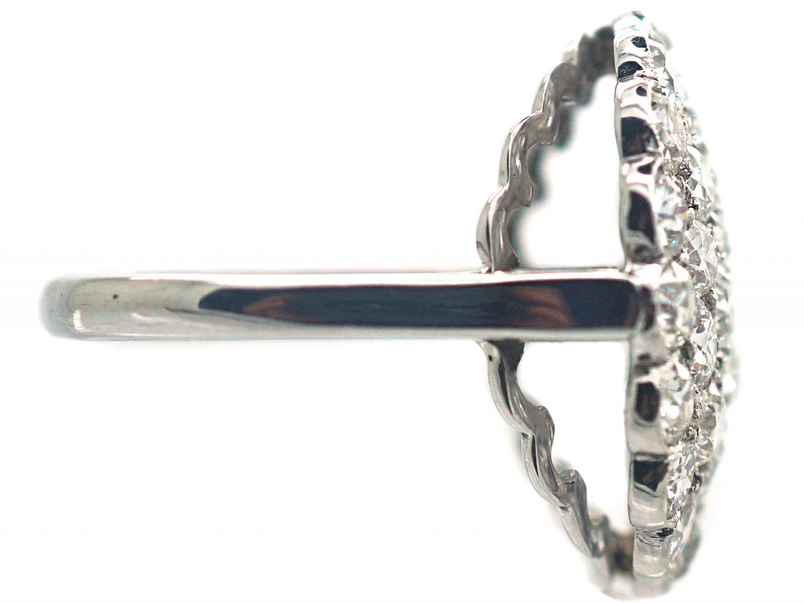 18ct White Gold Large Diamond Cluster Ring (247R) | The Antique ...