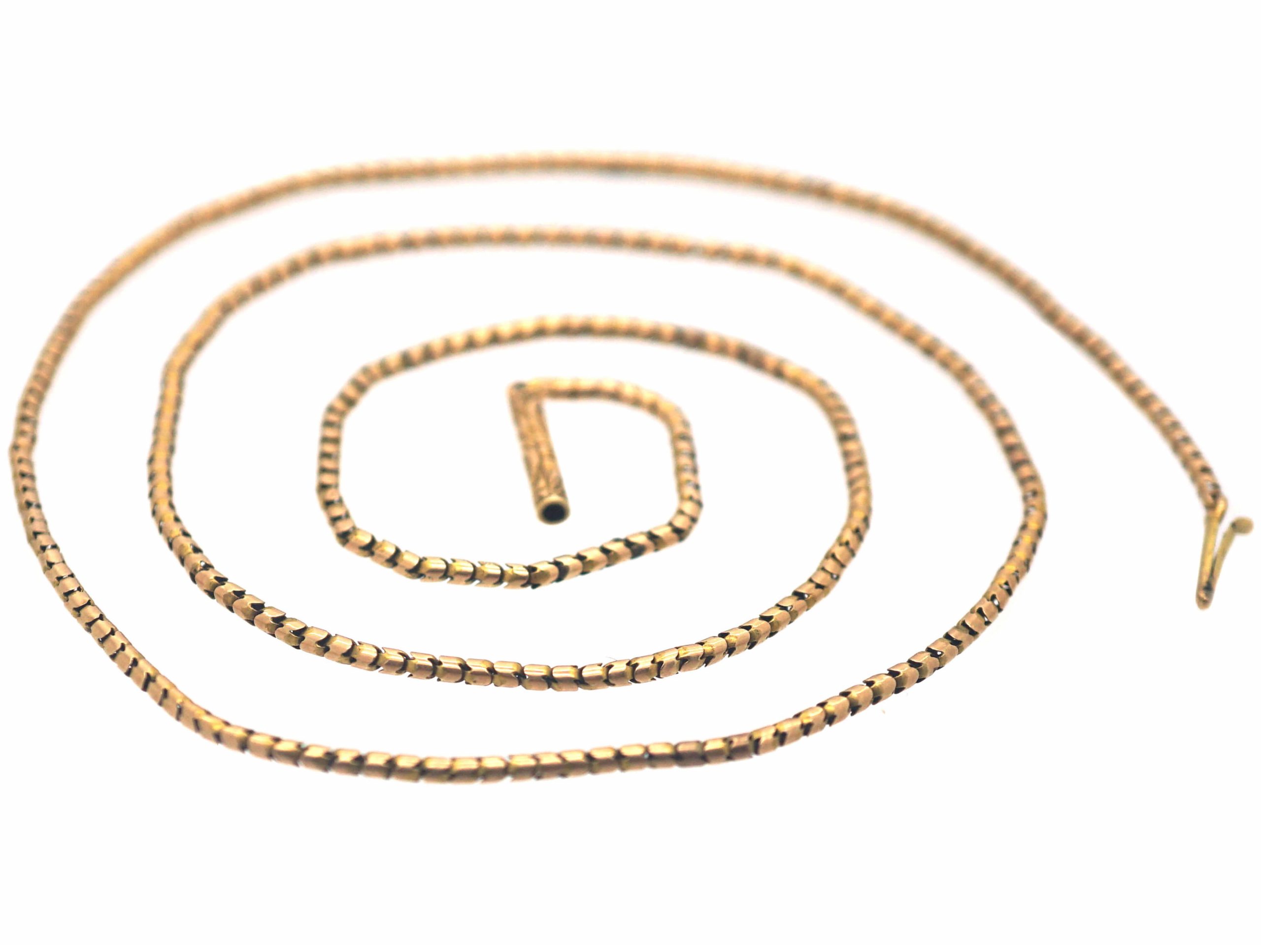 Victorian 15ct Gold Snake Chain with Barrel Clasp (293R) | The Antique ...