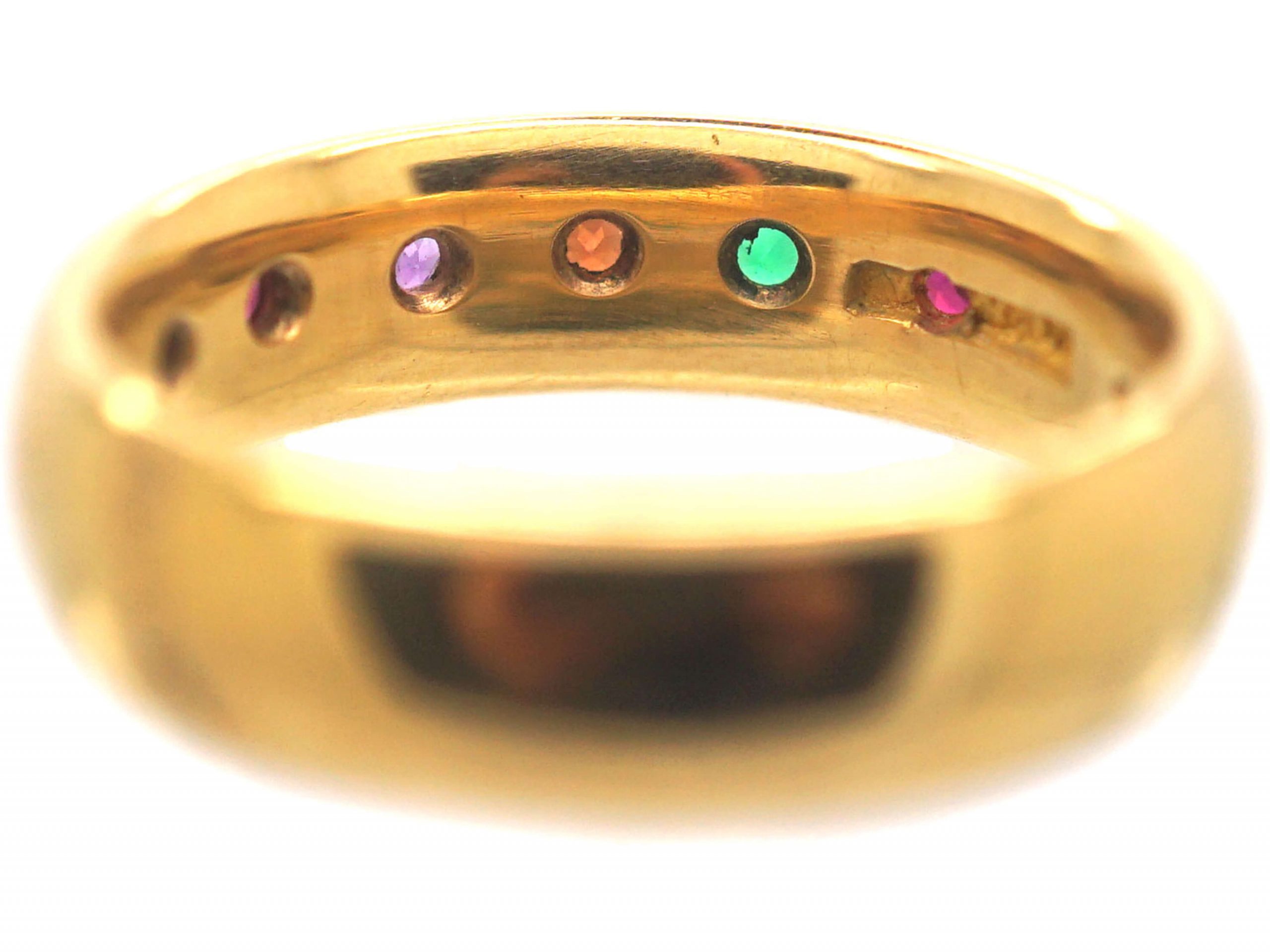 Edwardian 22ct Gold Acrostic Ring set with Gemstones that Spell Regard ...