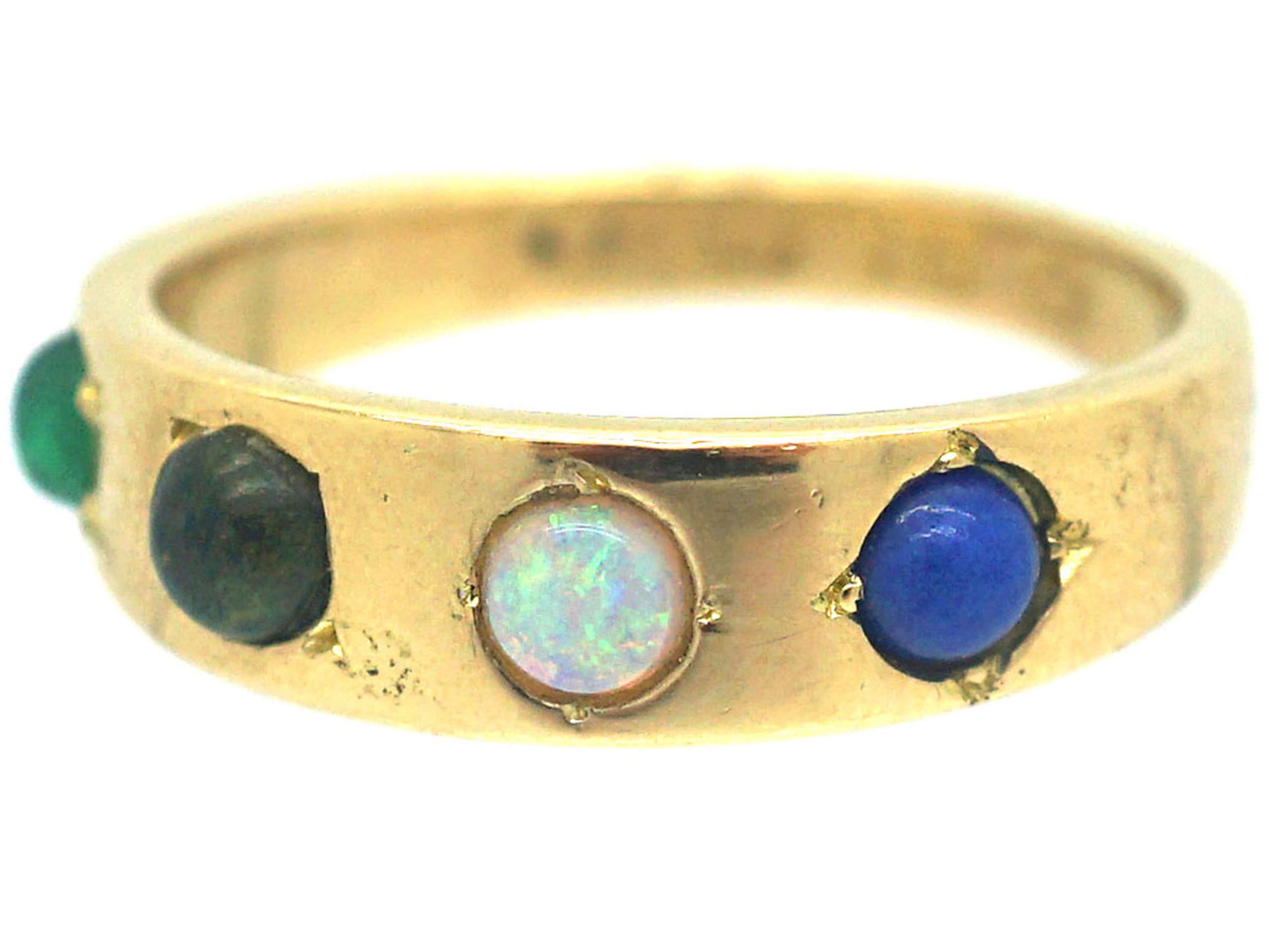 Victorian 18ct Acrostic Gold Ring that Spells Love (284R) | The Antique ...