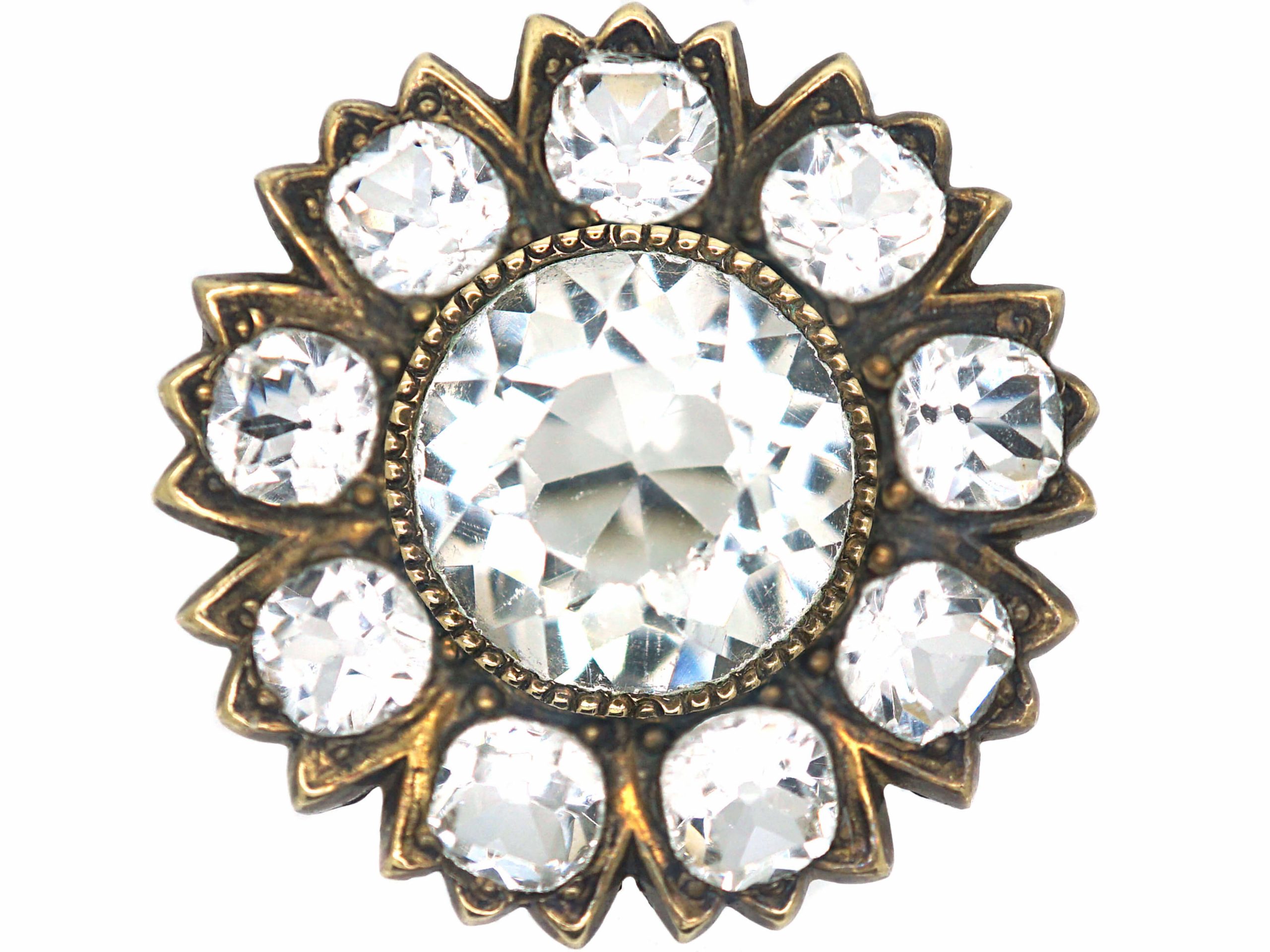 Victorian Flower Brooch set with Paste (552R) | The Antique Jewellery ...