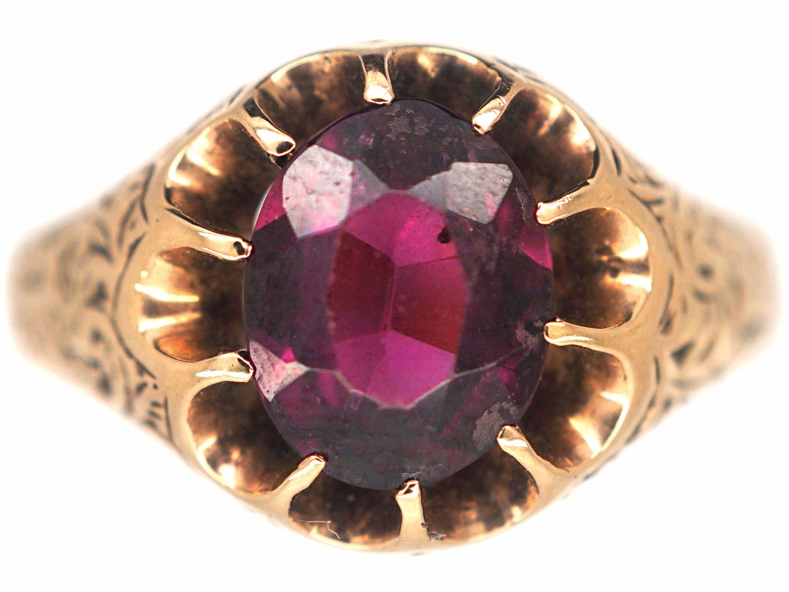 Victorian 9ct Gold Ring set with an Almandine Garnet (411R) | The ...