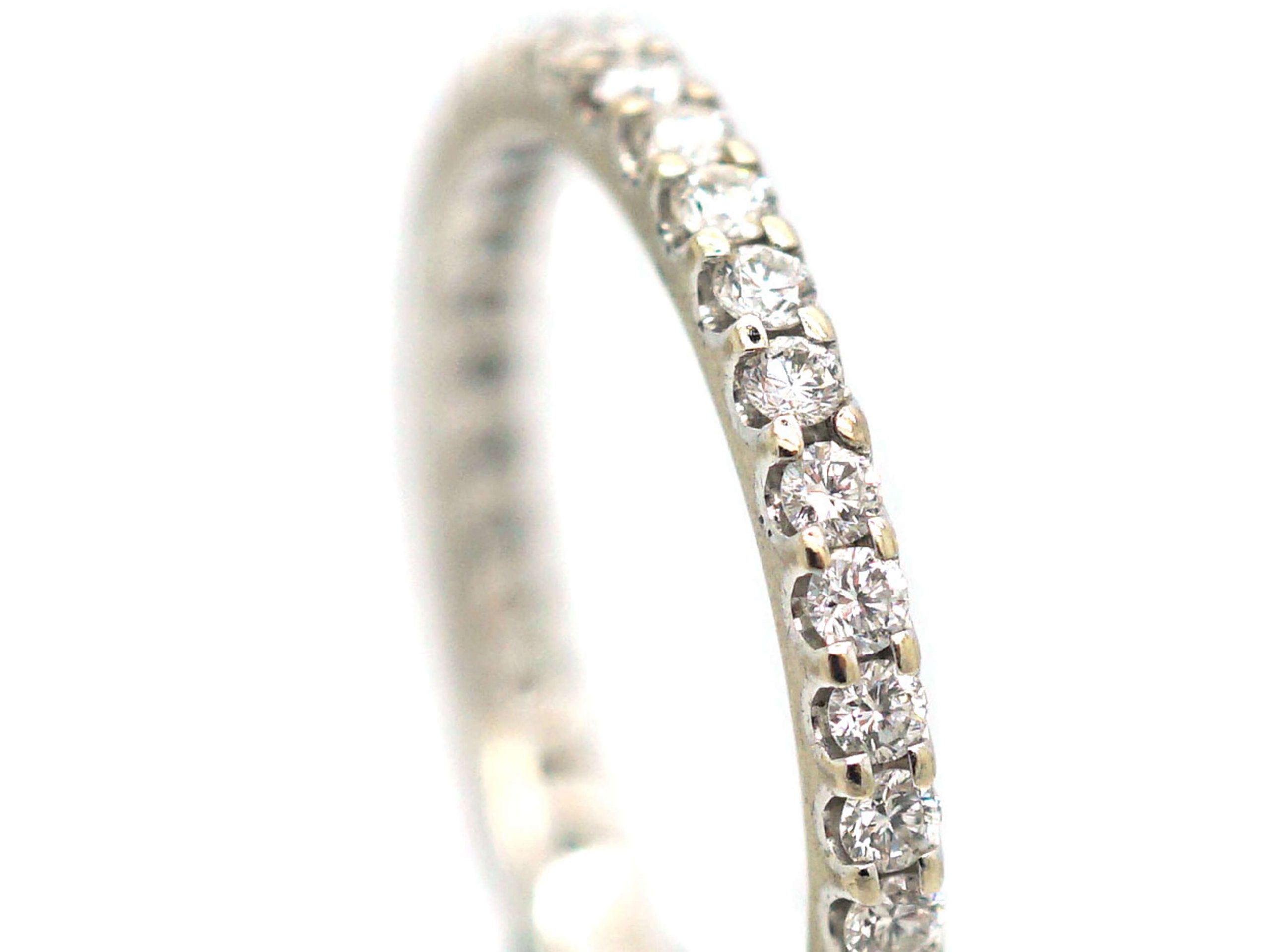 18ct White Gold & Diamond Narrow Eternity Ring (477R) | The Antique ...
