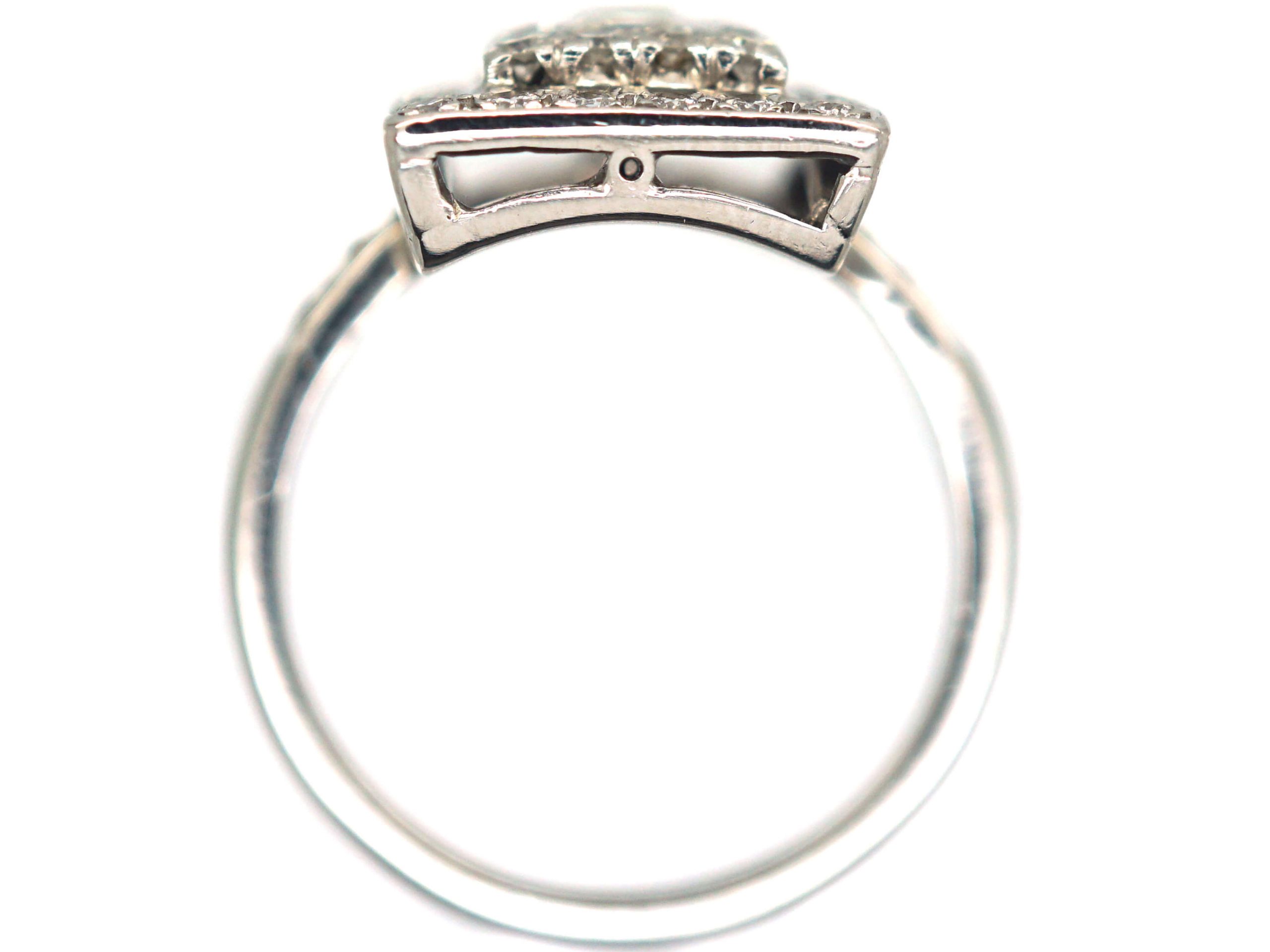 Retro Platinum & Diamond Rectangular Shaped Ring (509R) | The Antique ...