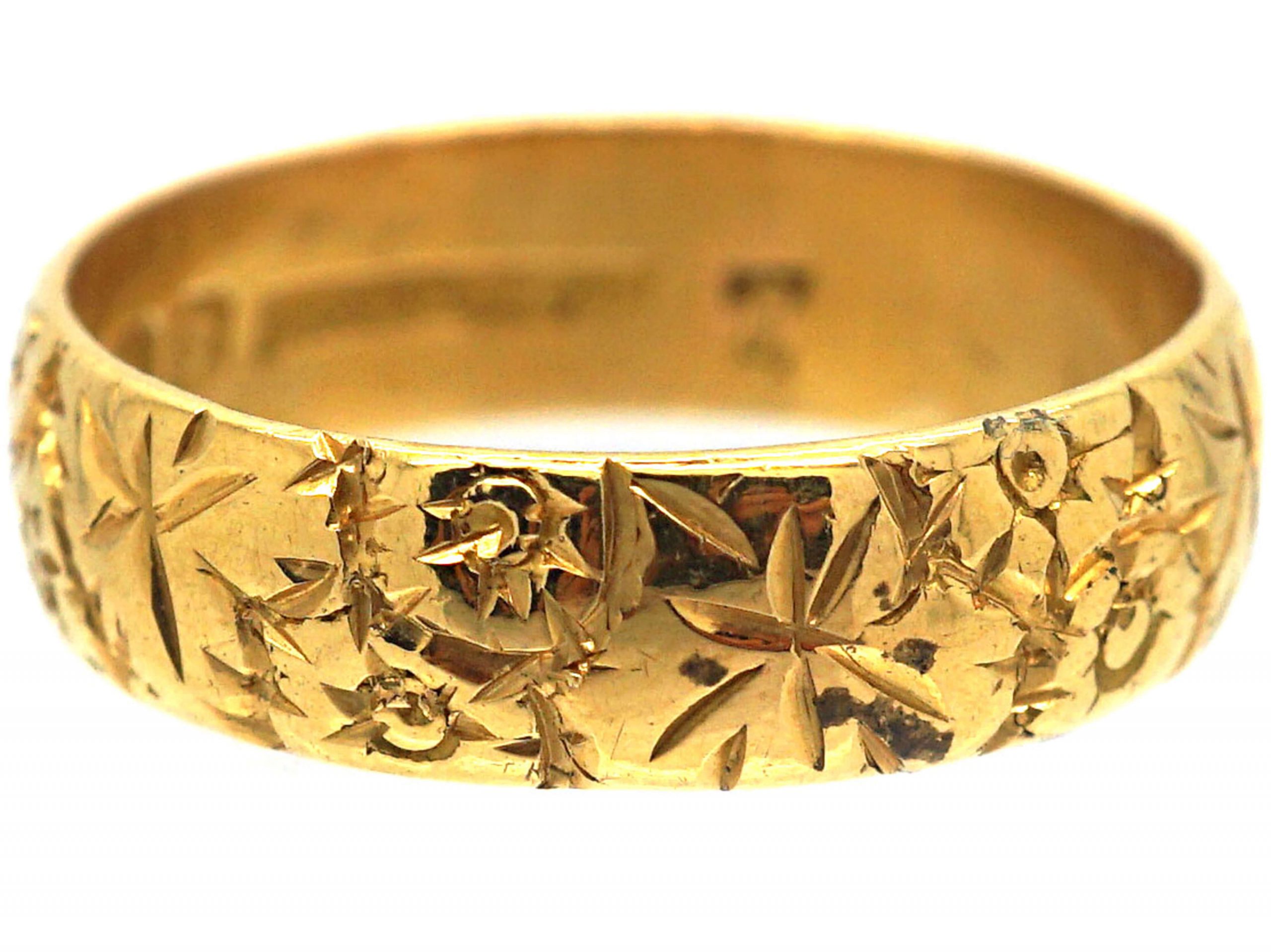 22ct Gold Ivy & Roses Wedding Ring (636R) | The Antique Jewellery Company