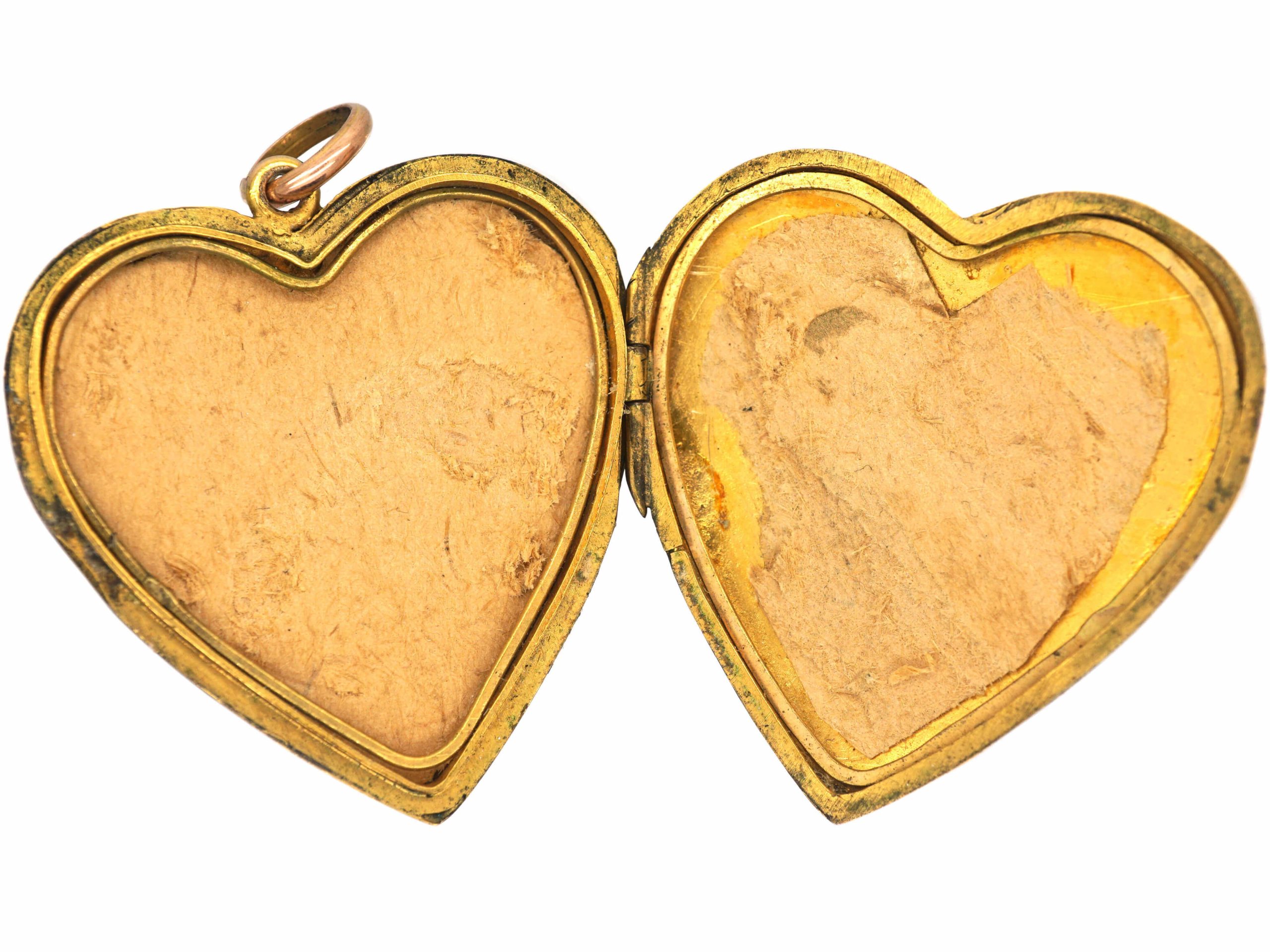 Large Edwardian 9ct Back & Front Heart Shaped Locket (677R) | The ...