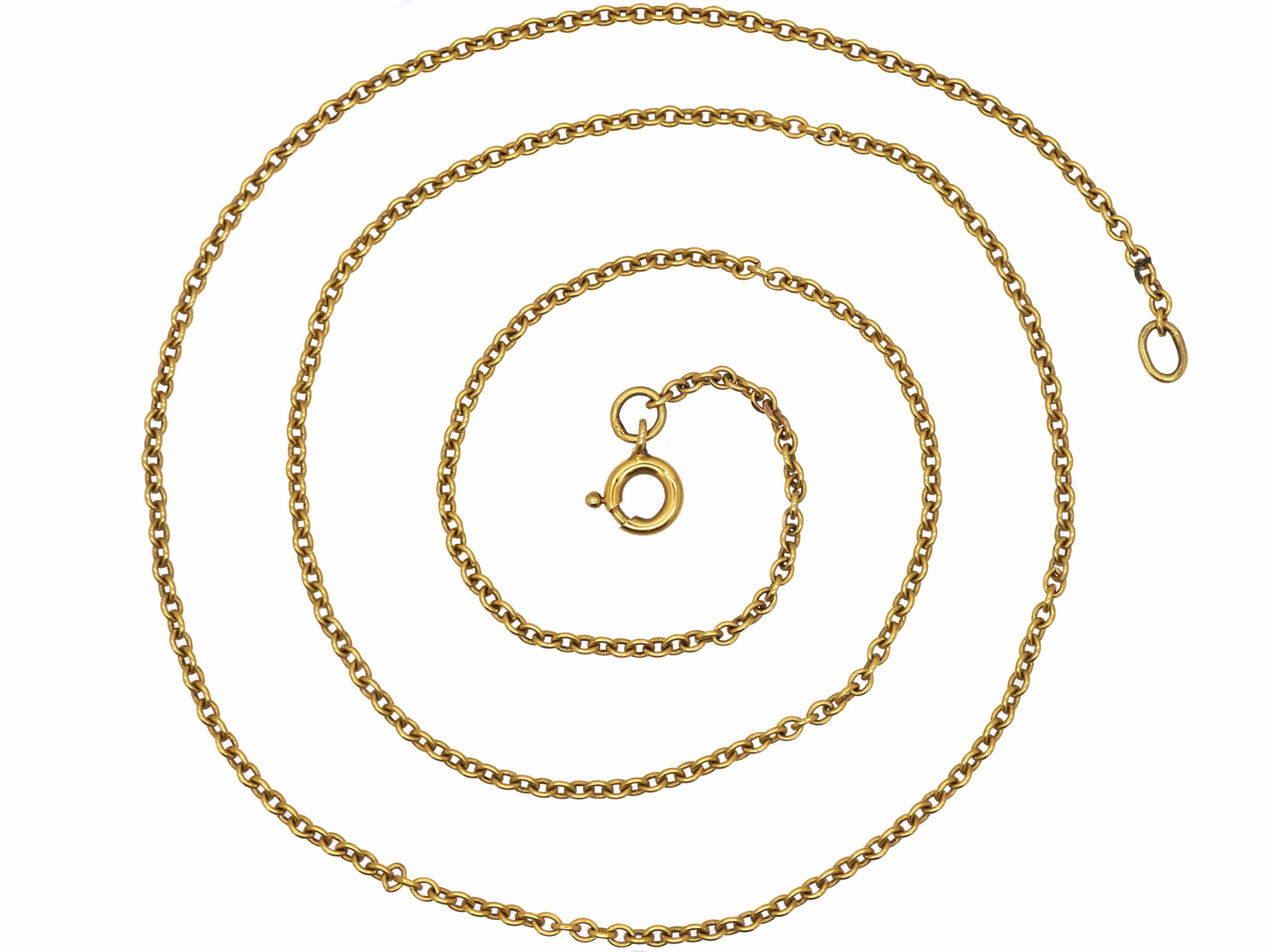 9ct Gold Fine Trace Link Chain (648R) | The Antique Jewellery Company