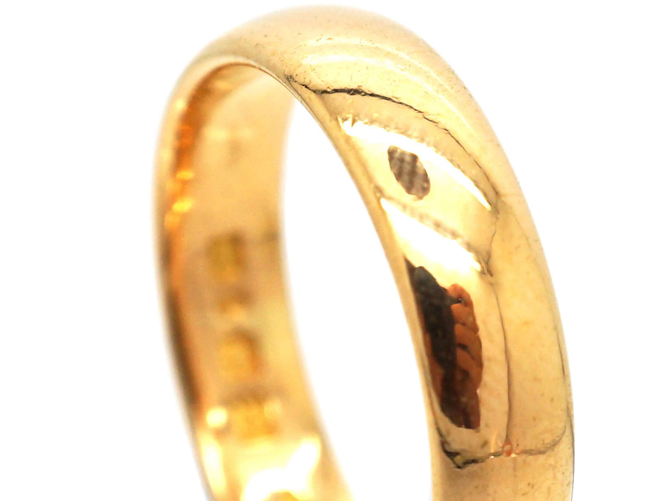 22ct Gold Wedding Ring Made in 1922 (505R) | The Antique Jewellery Company