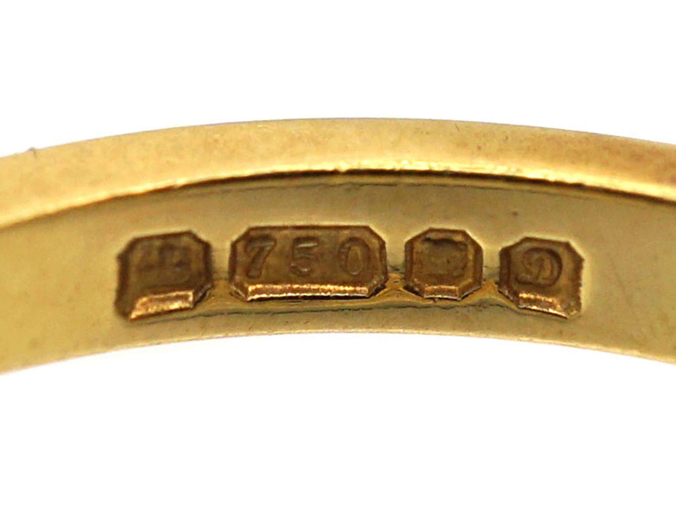 18ct Gold, Nine Stone Sapphire & Diamond Ring (849R) | The Antique ...