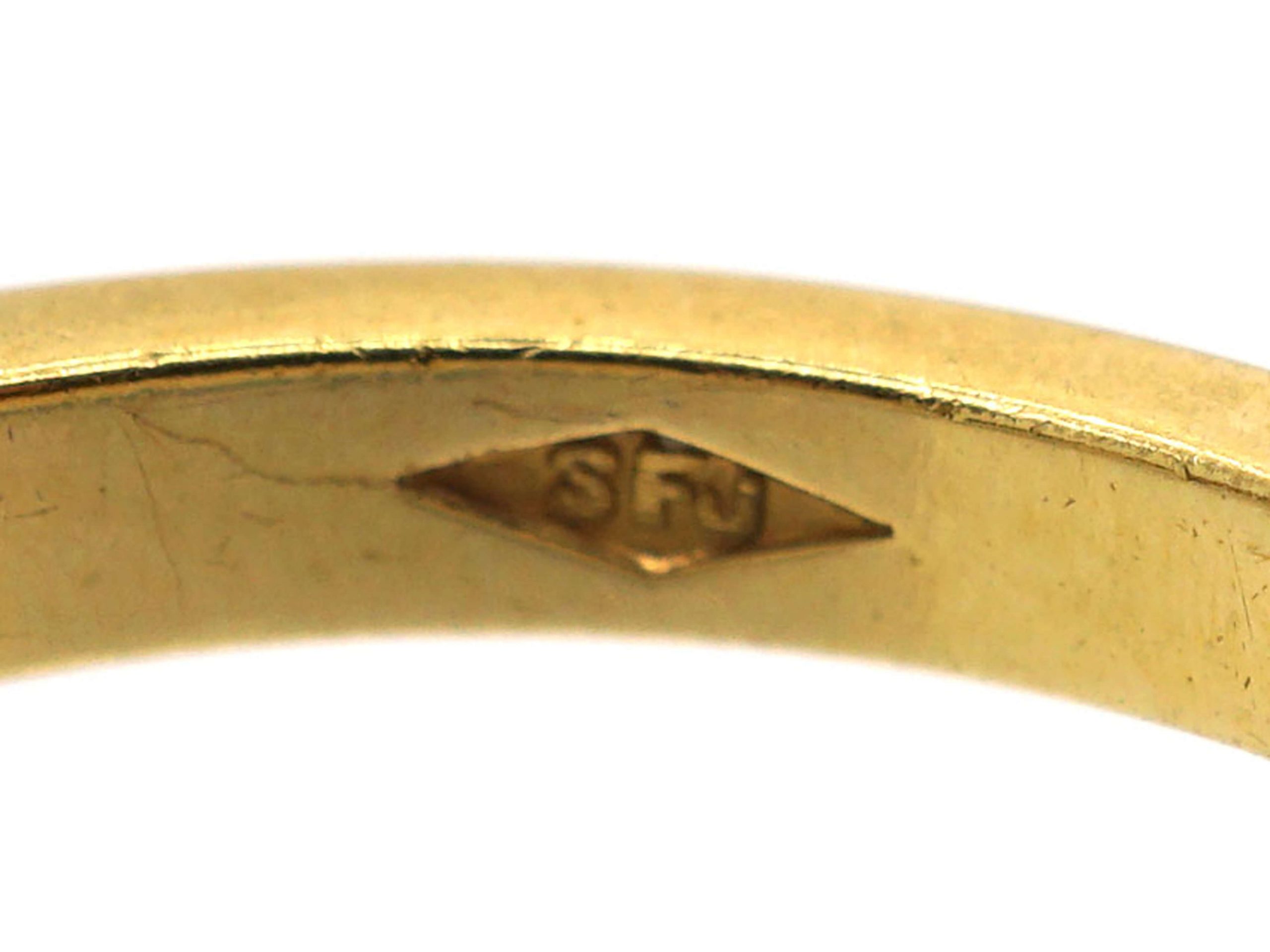 18ct Gold, Nine Stone Sapphire & Diamond Ring (849R) | The Antique ...