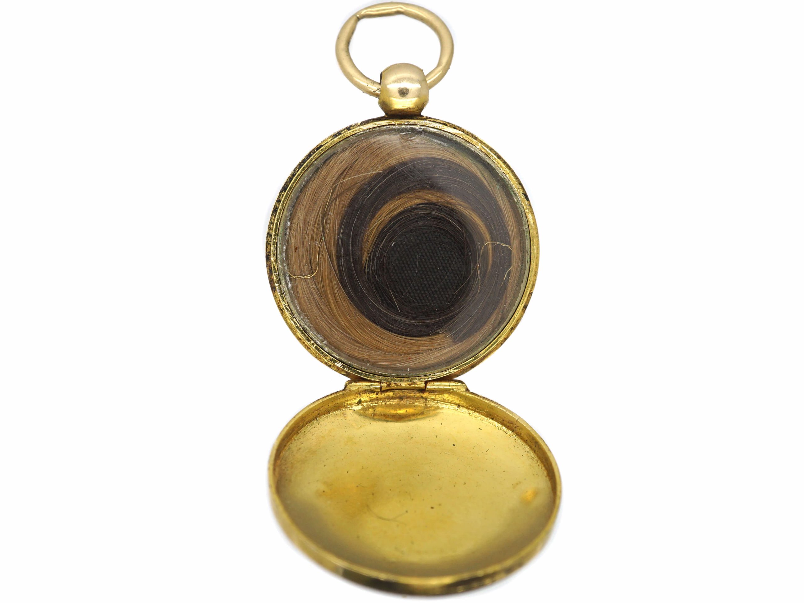 Georgian 15ct Gold Round Locket with Laurel Motif (931R) | The Antique ...