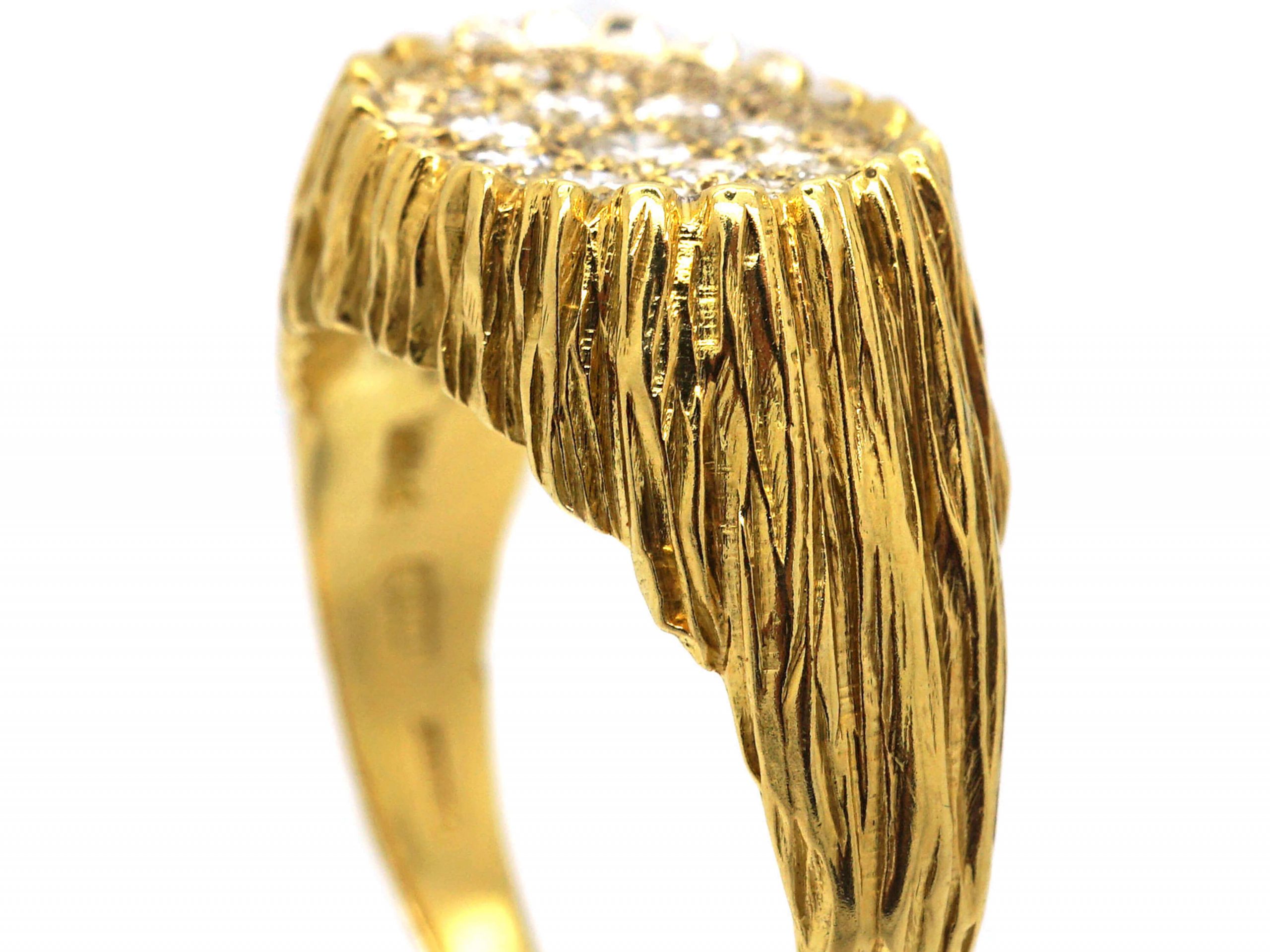 18ct Gold Modernist Ring set with Diamonds (879R) | The Antique ...