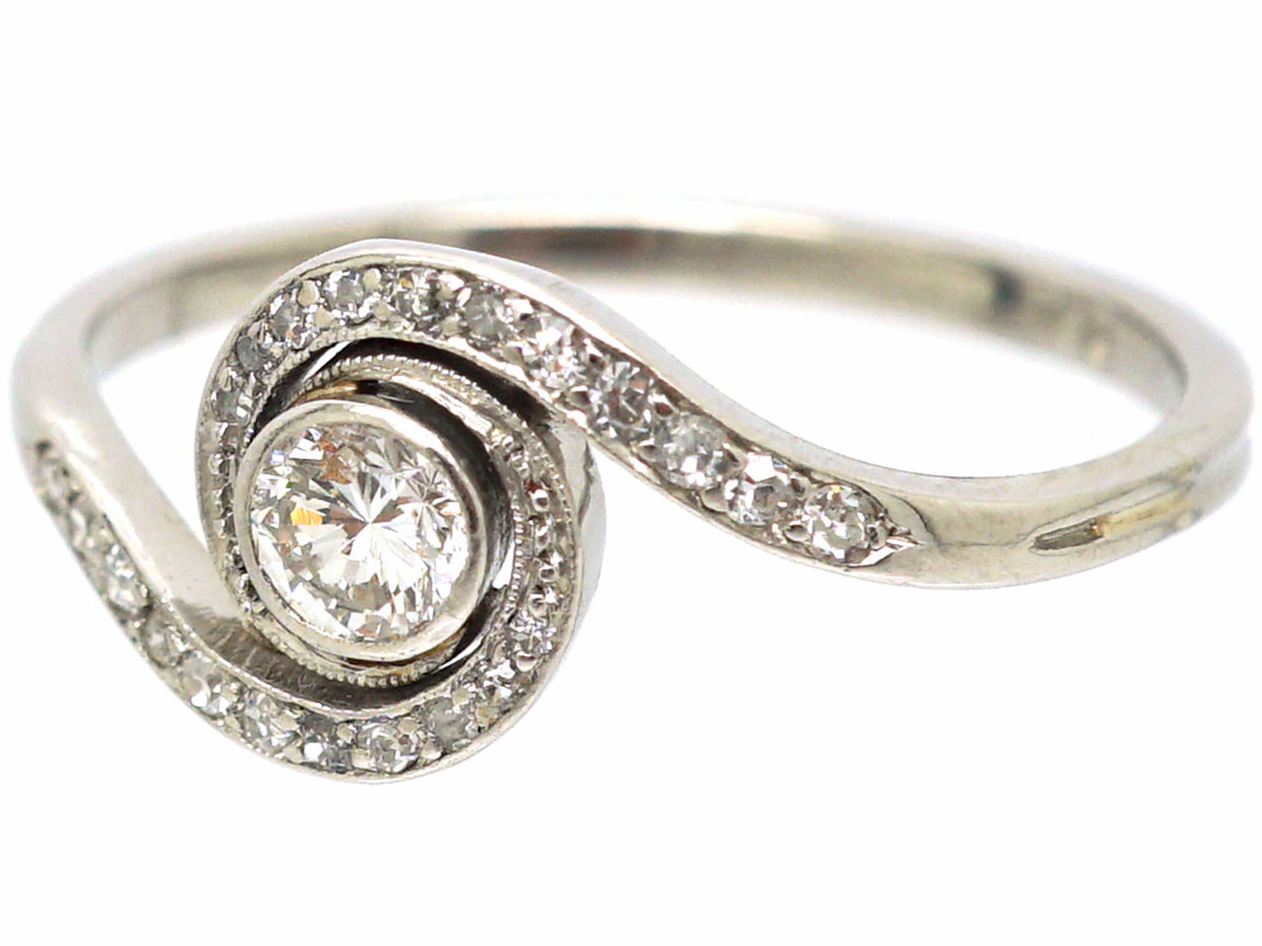 Art Deco Platinum & Diamond Catherine Wheel Design Ring (146S) | The ...