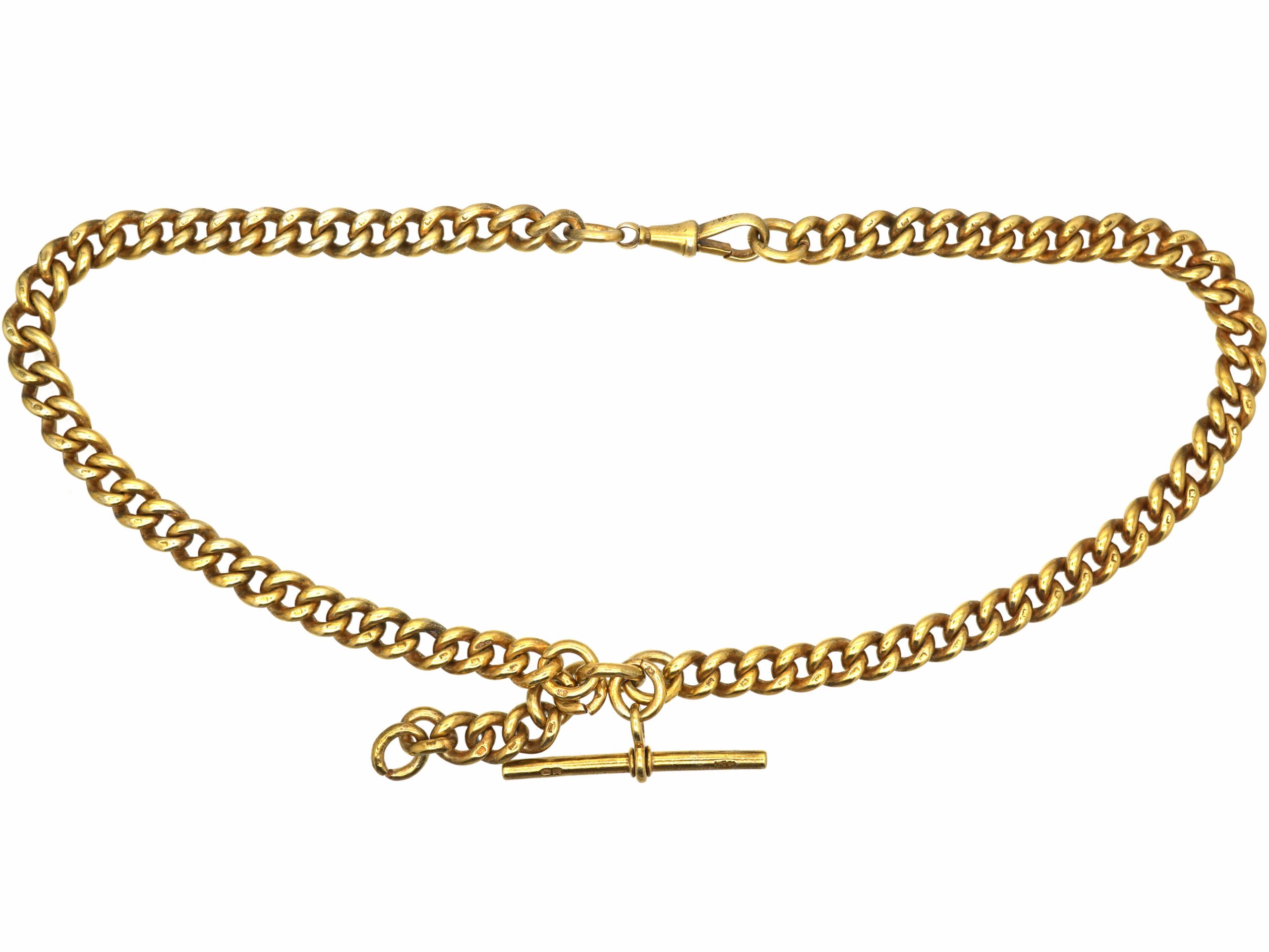 Victorian Silver Gilt Albert Chain (165S) | The Antique Jewellery Company