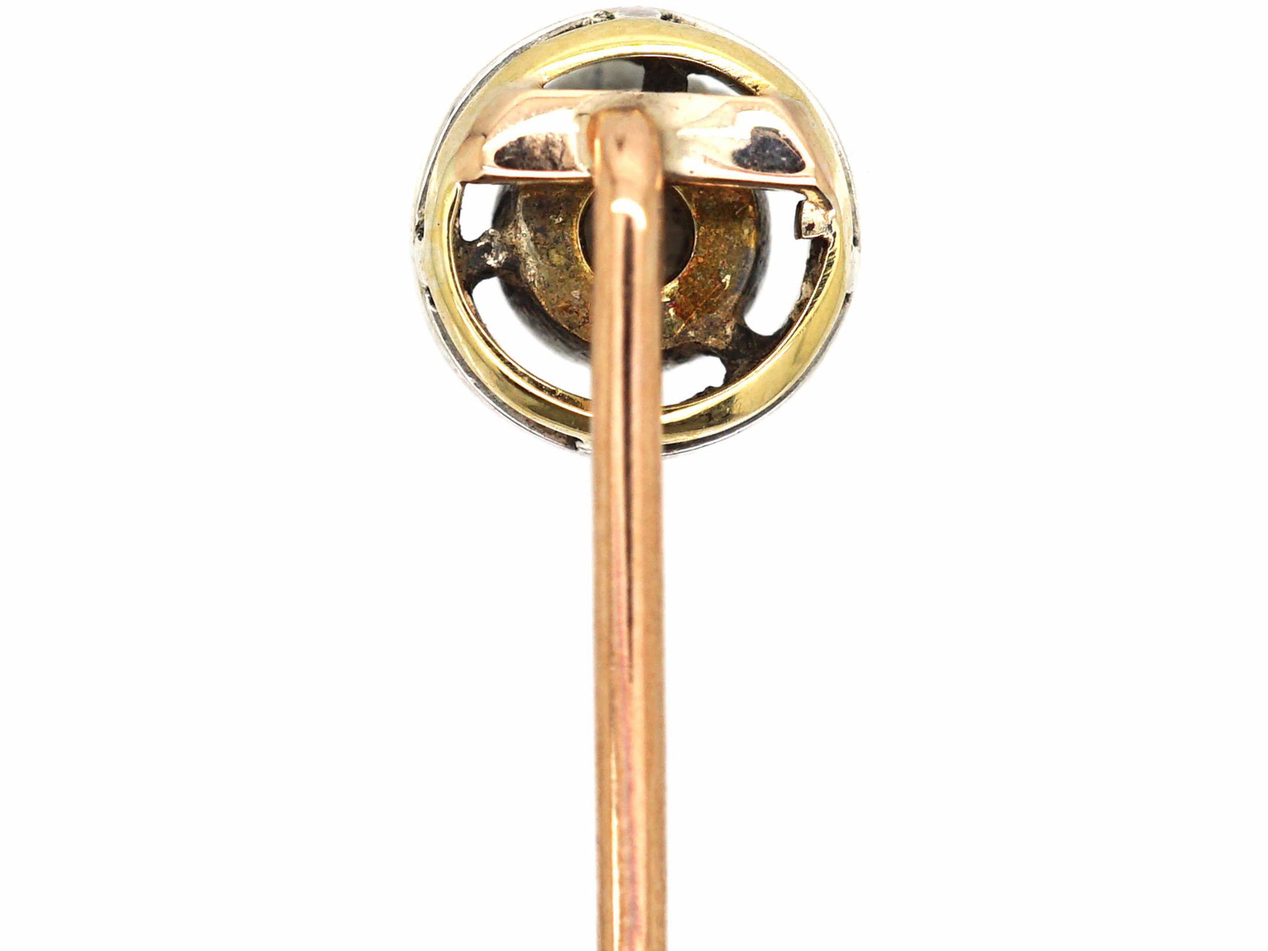 Art Deco 15ct Gold, Platinum & Diamond Round Tie Pin (845R) | The ...