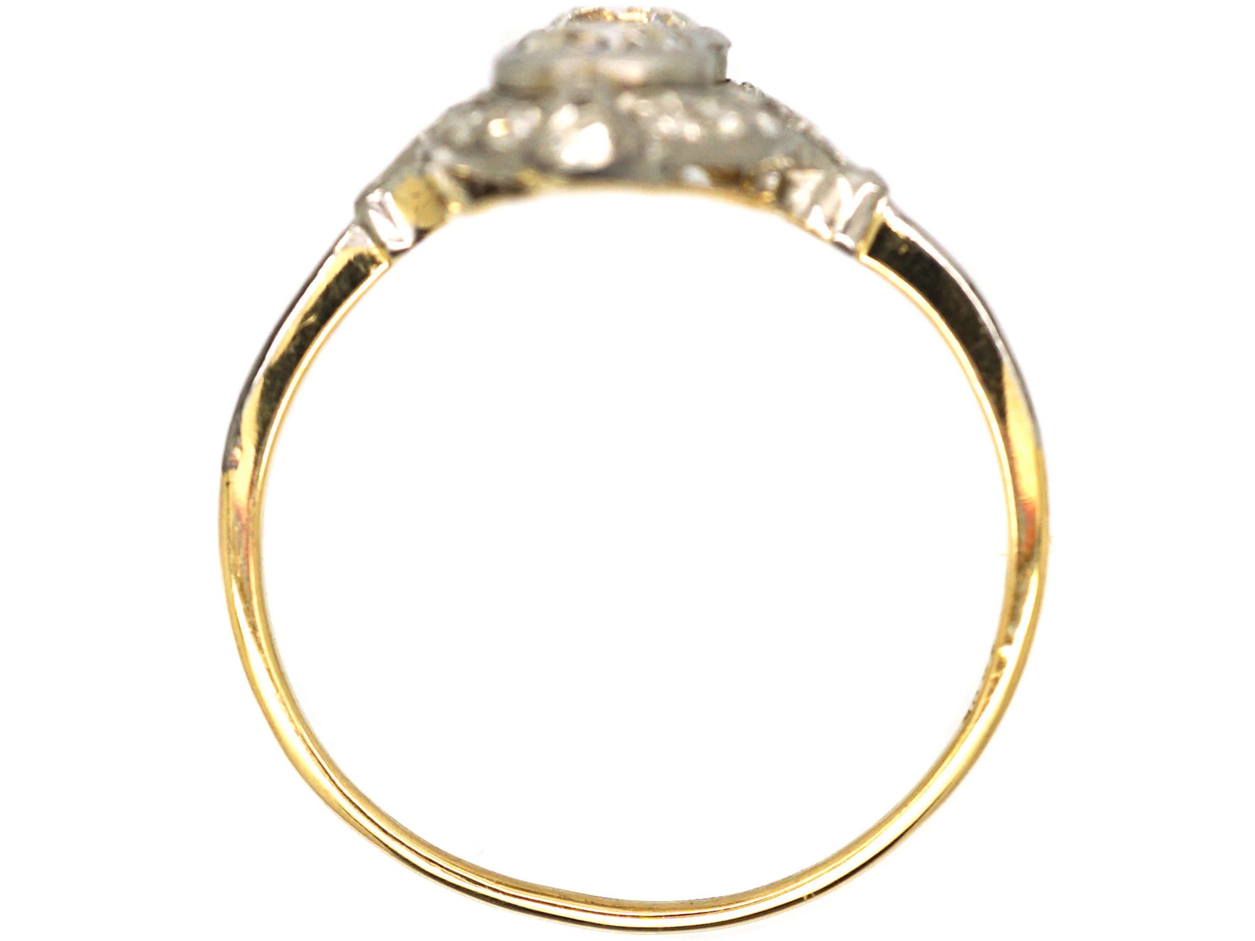 Art Deco 18ct Gold & Platinum, Two Stone Diamond Ornate Ring (890R ...
