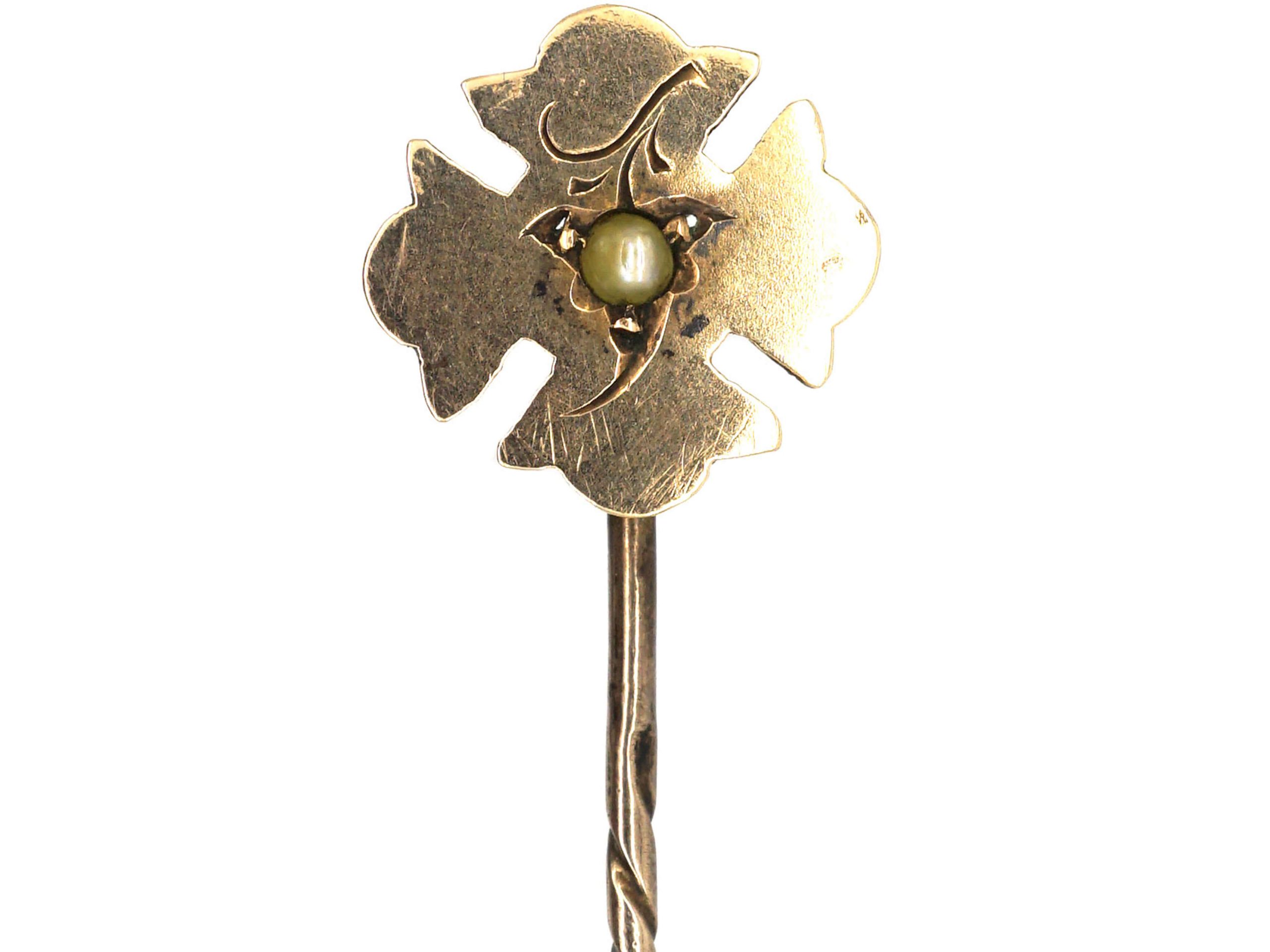 Victorian 9ct Gold Tie Pin set with a Natural Split Pearl (485R) | The ...