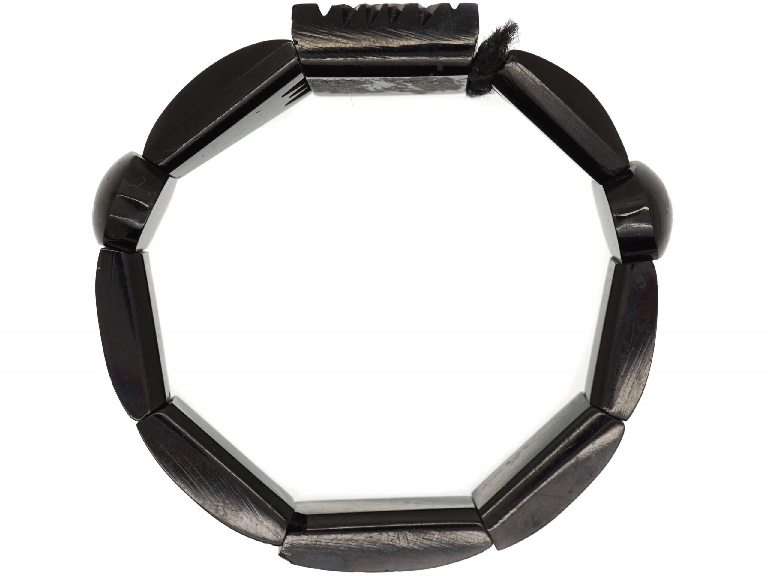 Victorian Whitby Jet Bracelet with Compass set in to the Centre (241S ...