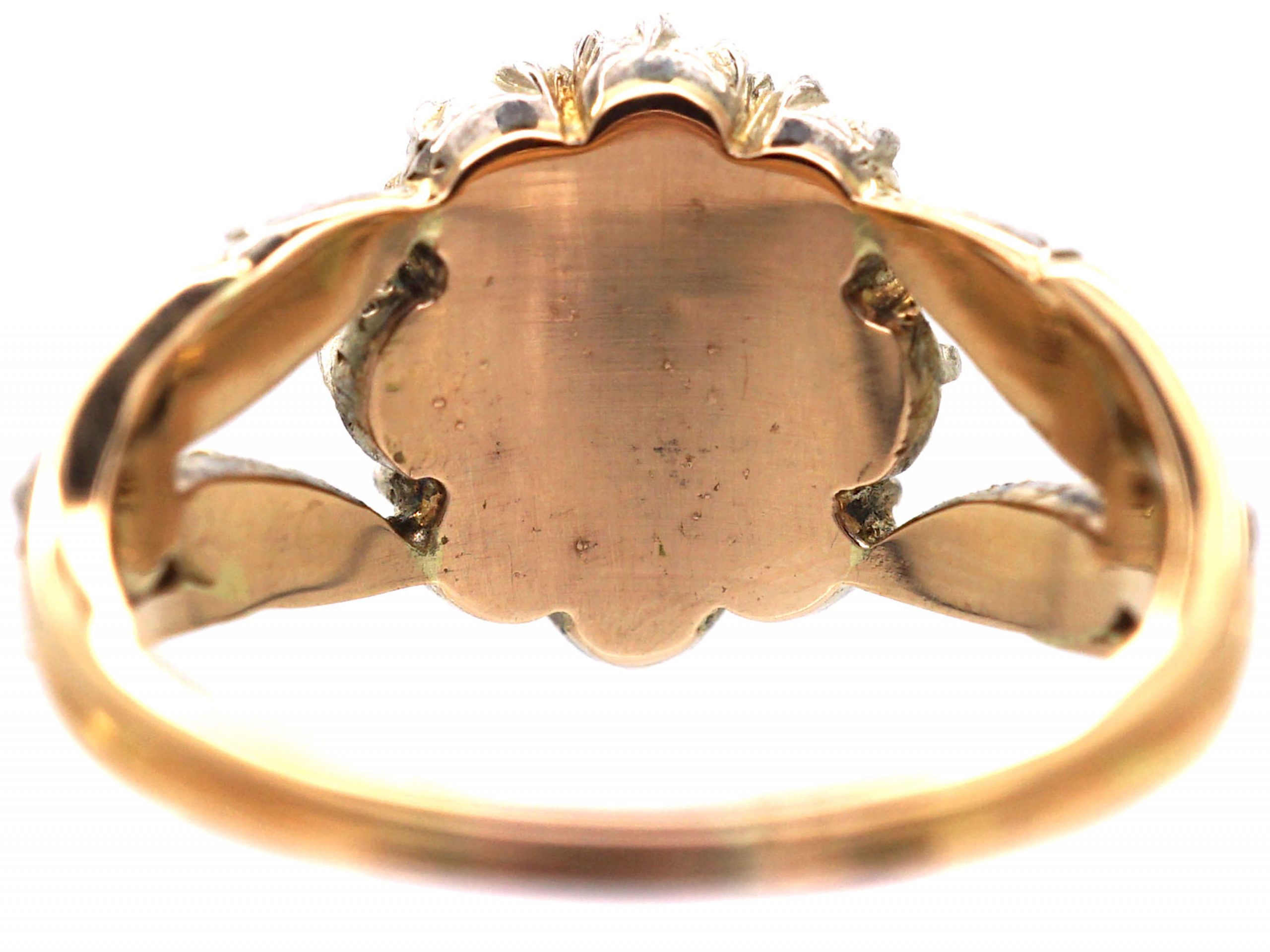 Georgian Diamond Cluster Ring with Split Diamond Set Shoulders (251S ...