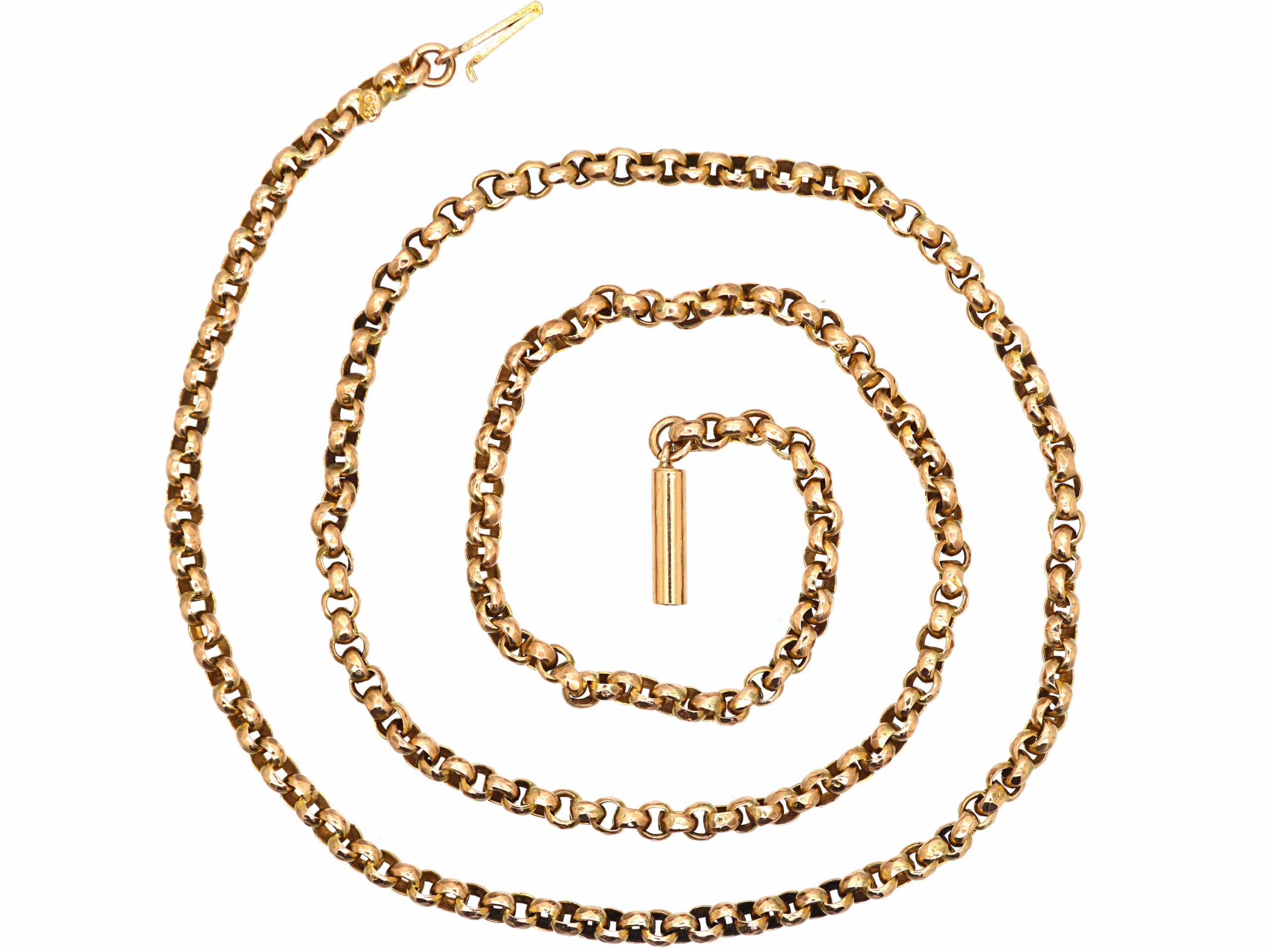Victorian 9ct Gold Belcher Chain with Barrel Clasp (279S) | The Antique ...