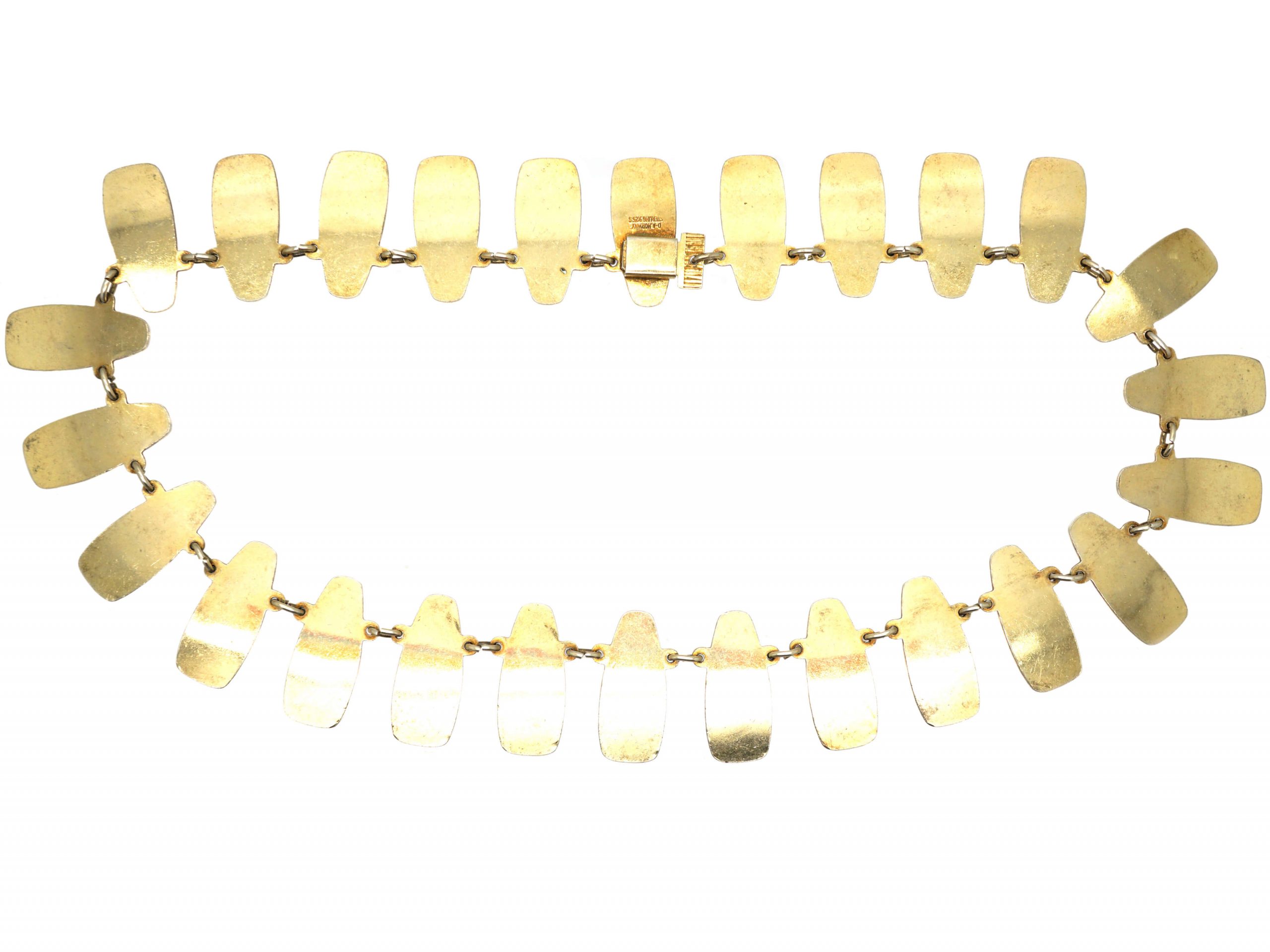 Silver & White Enamel Necklace by David Andersen (353S) | The Antique ...