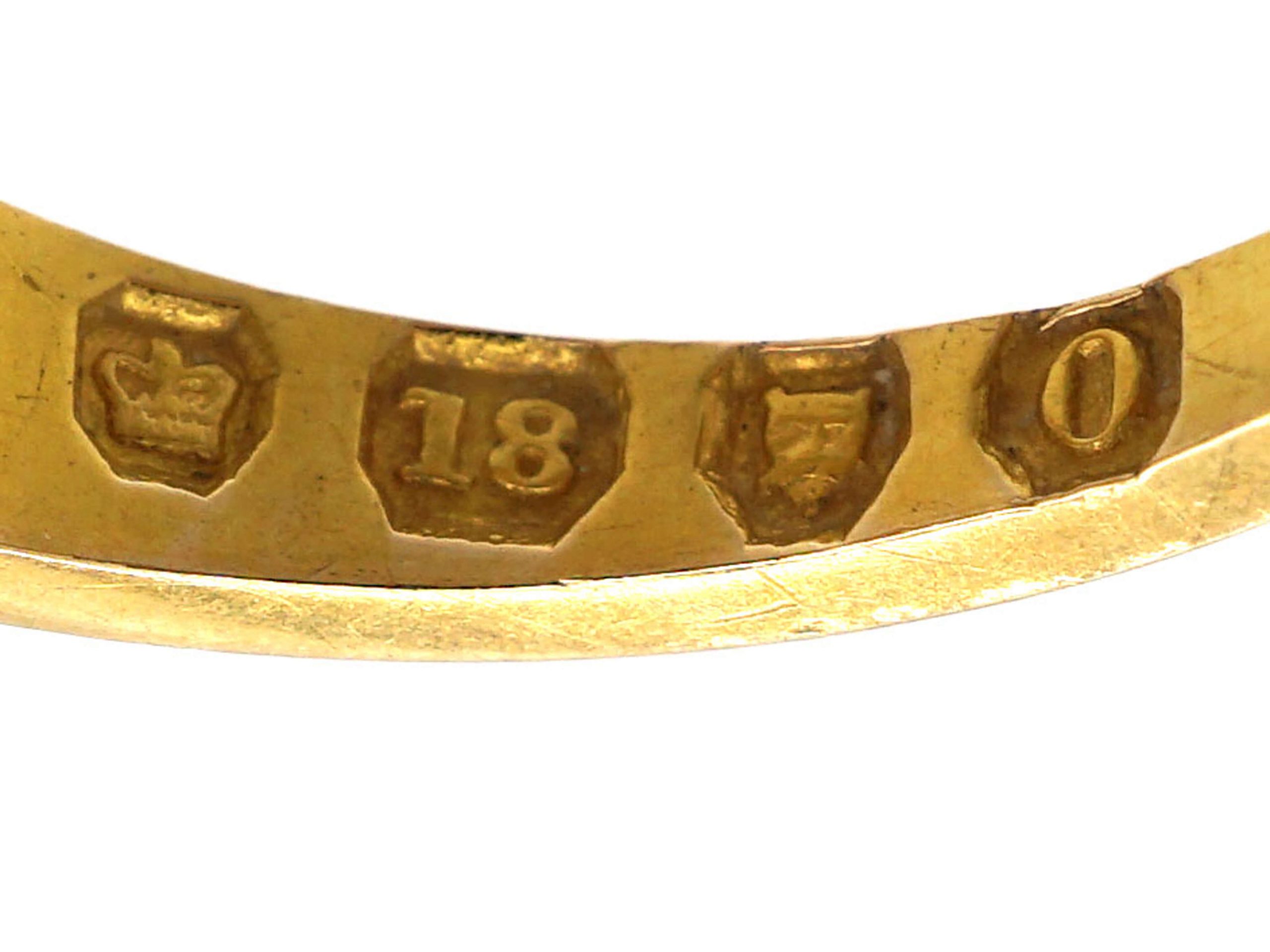 Edwardian 18ct Gold, Three Stone Diamond Gypsy Ring (448S) | The ...