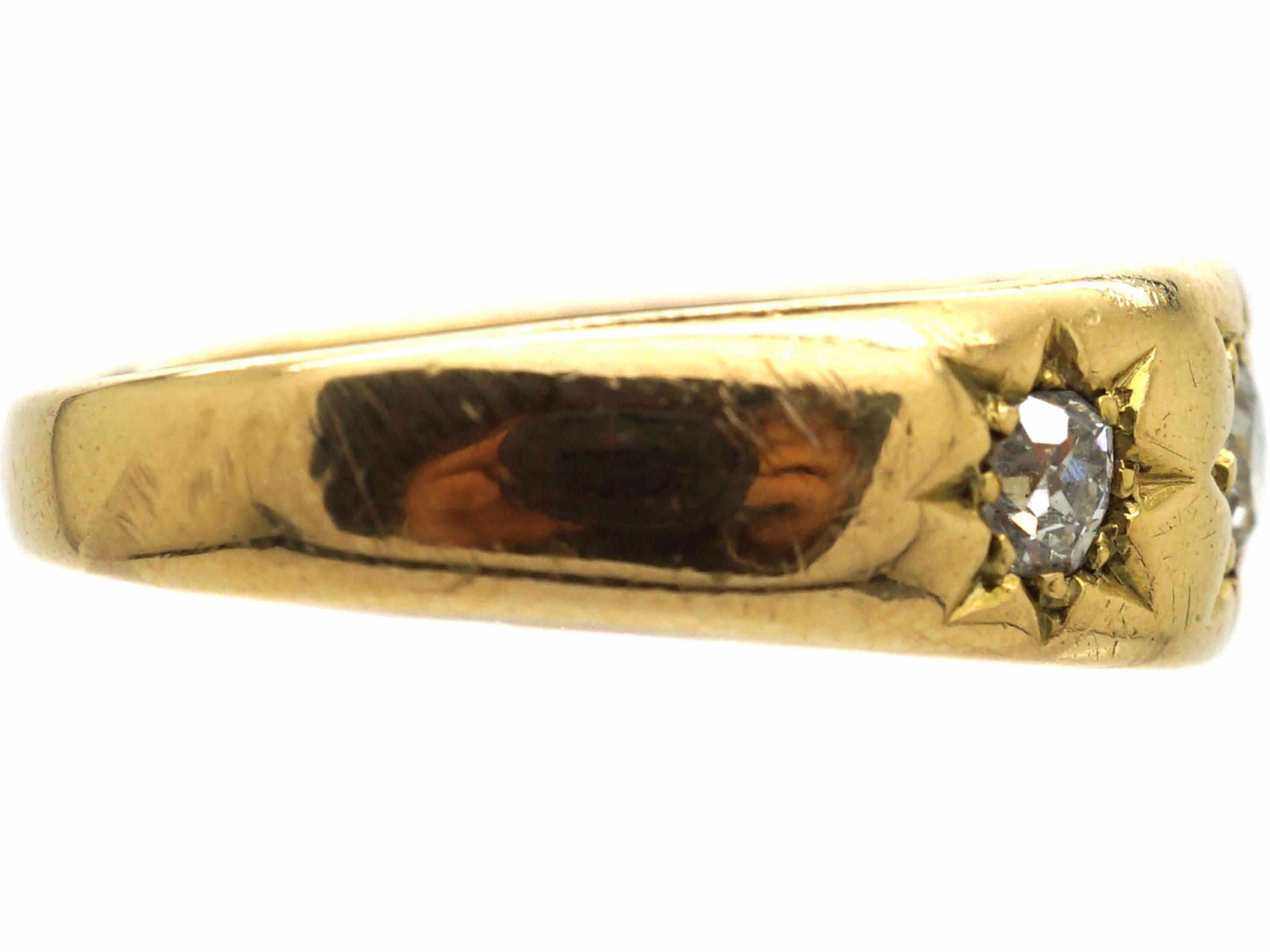 Victorian 18ct Gold, Three Stone Diamond Gypsy Ring (446S) | The ...