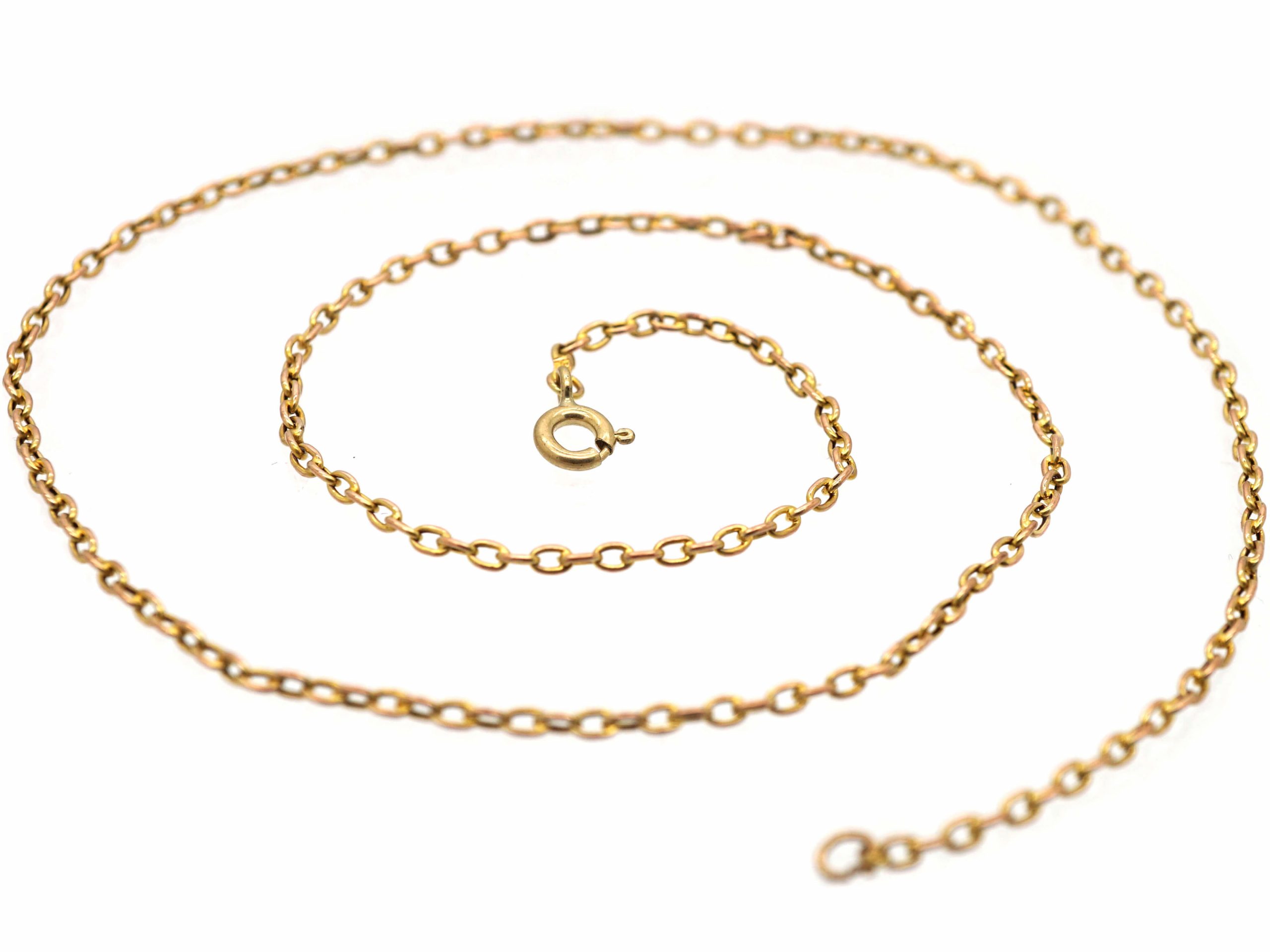 9ct Gold Trace Link Chain (382S) | The Antique Jewellery Company