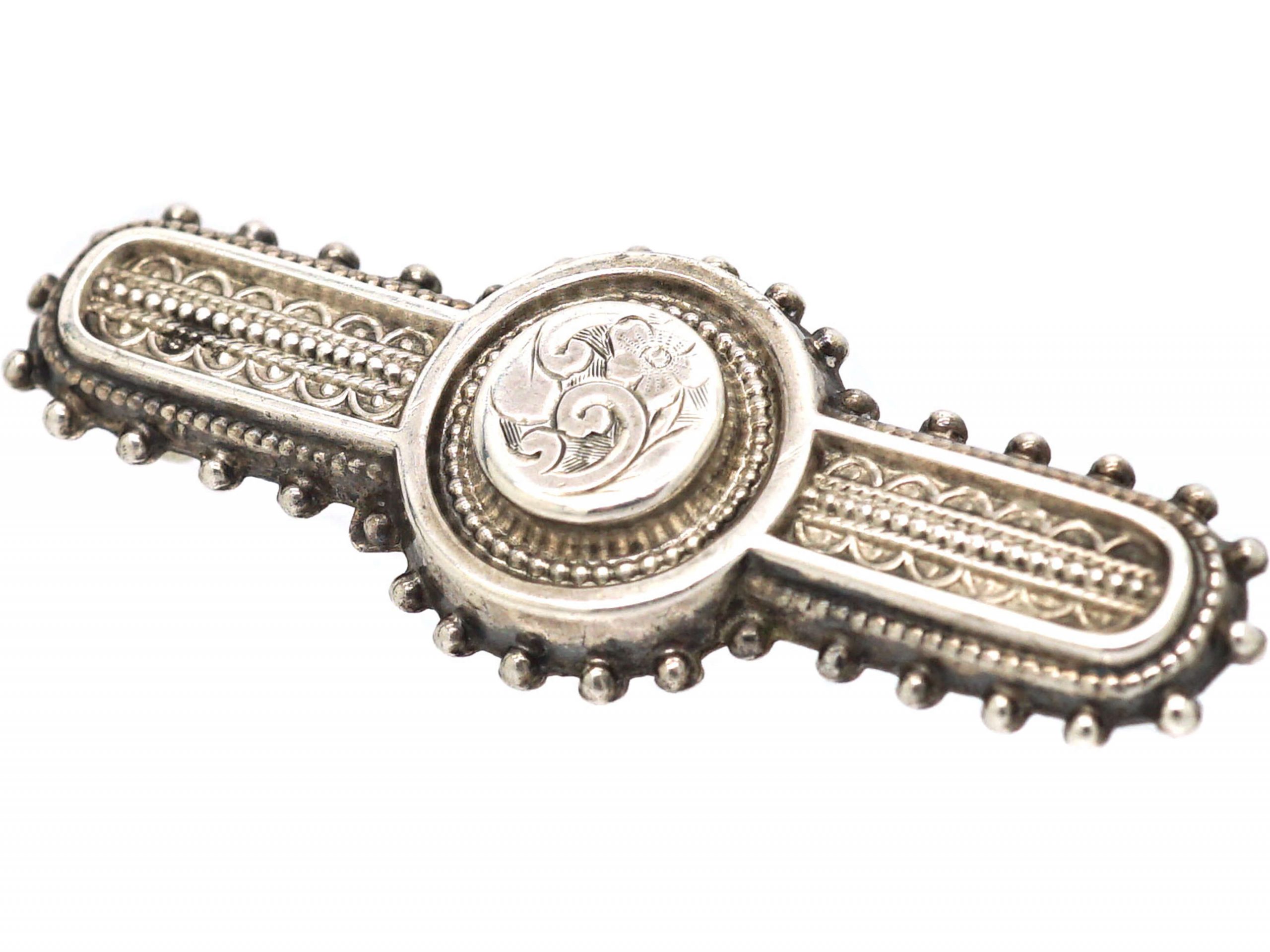 Victorian Silver Brooch with Flower Motif (210K) | The Antique ...