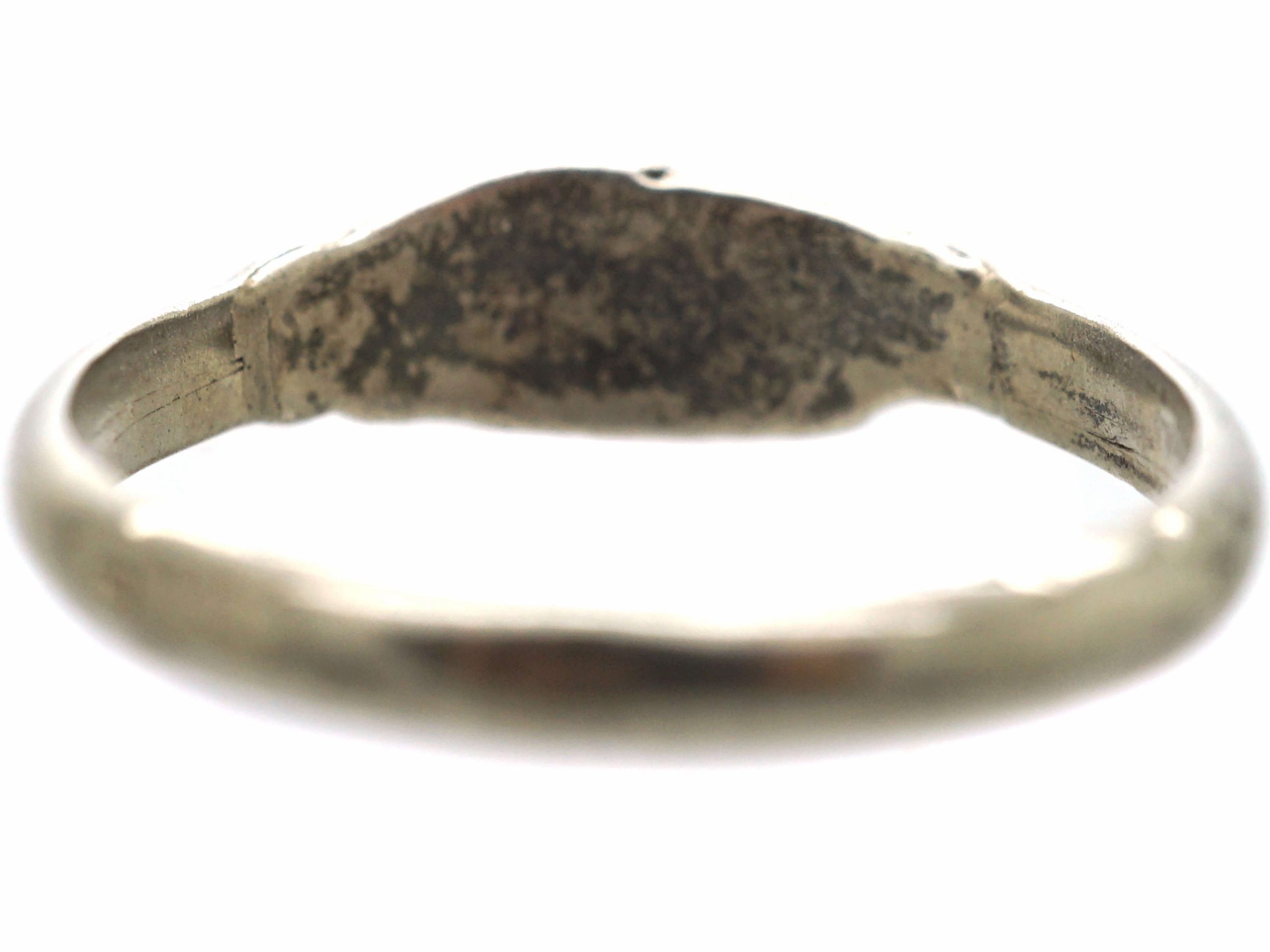 Early Georgian Silver Fede Ring (527S/PR) | The Antique Jewellery Company