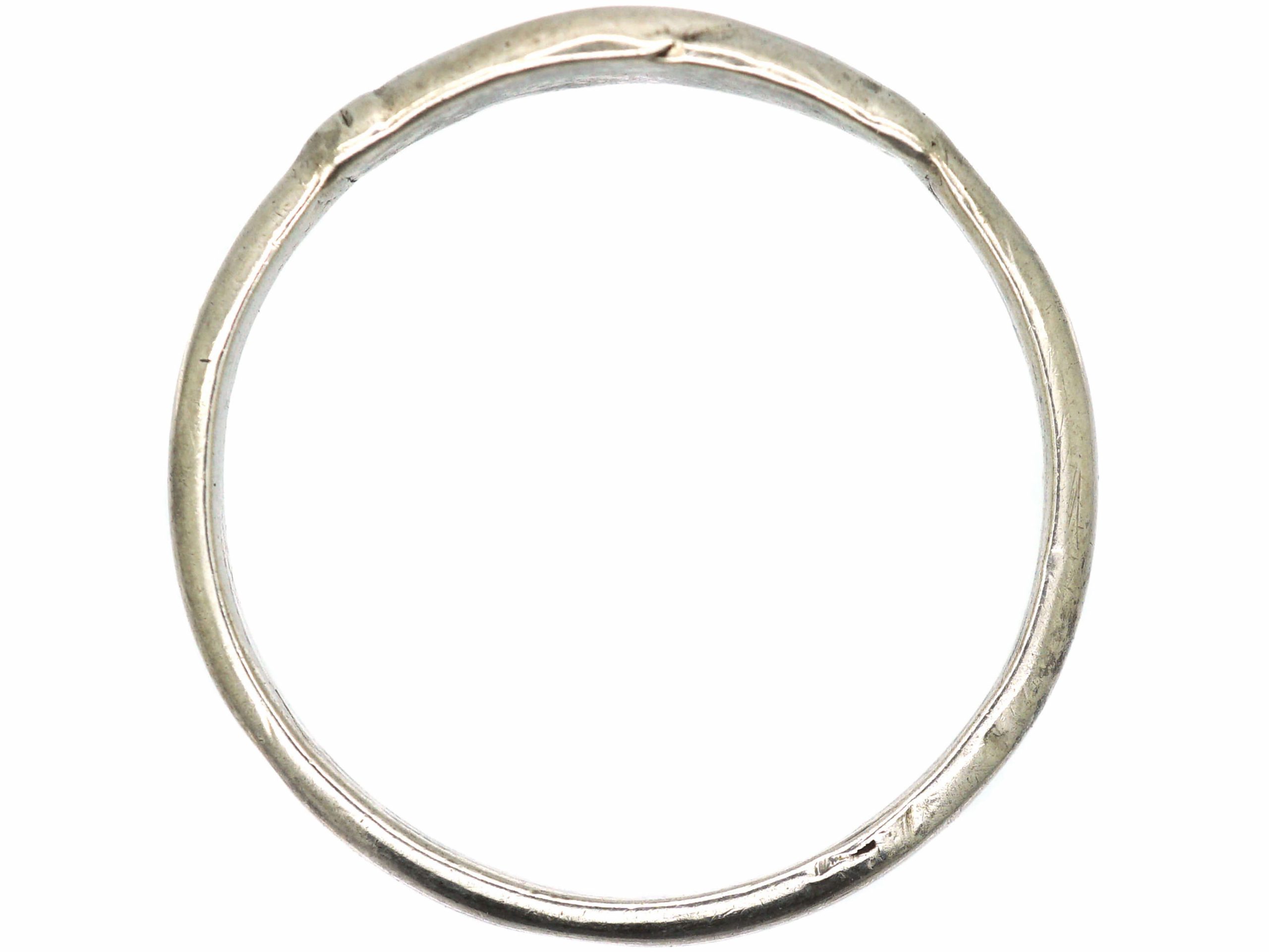 Early Georgian Silver Fede Ring (527S/PR) | The Antique Jewellery Company