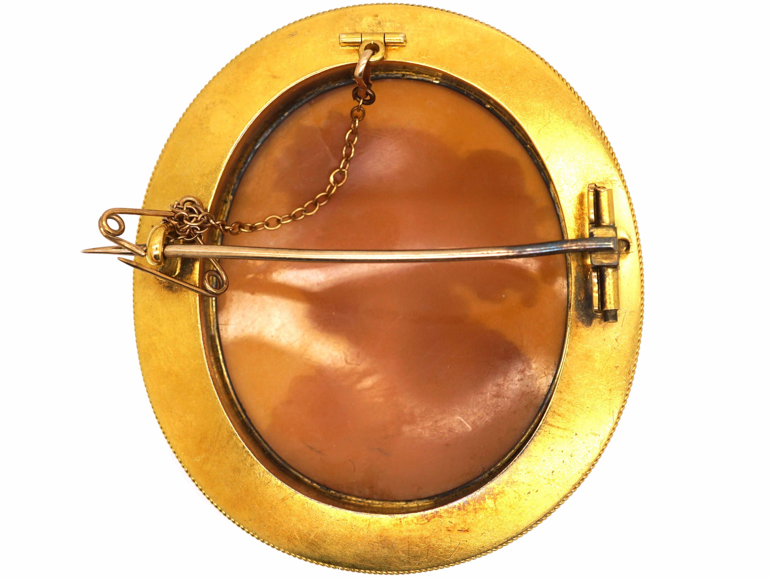 Victorian 15ct Gold Shell Cameo of a Classical Lady Carved by Pio ...