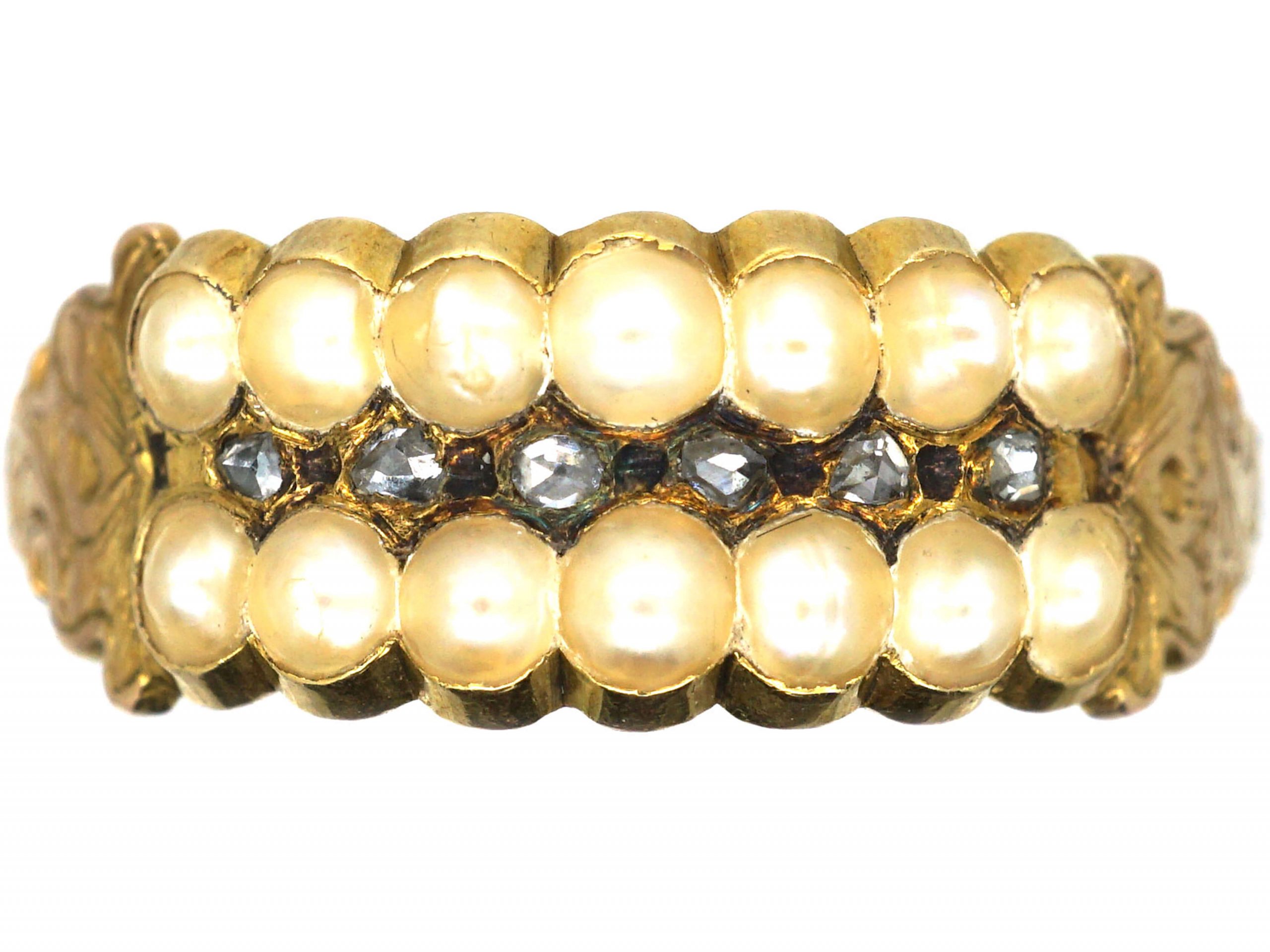 Regency 15ct Gold, Natural Split Pearl & Rose Diamond Ring (531S/PR ...