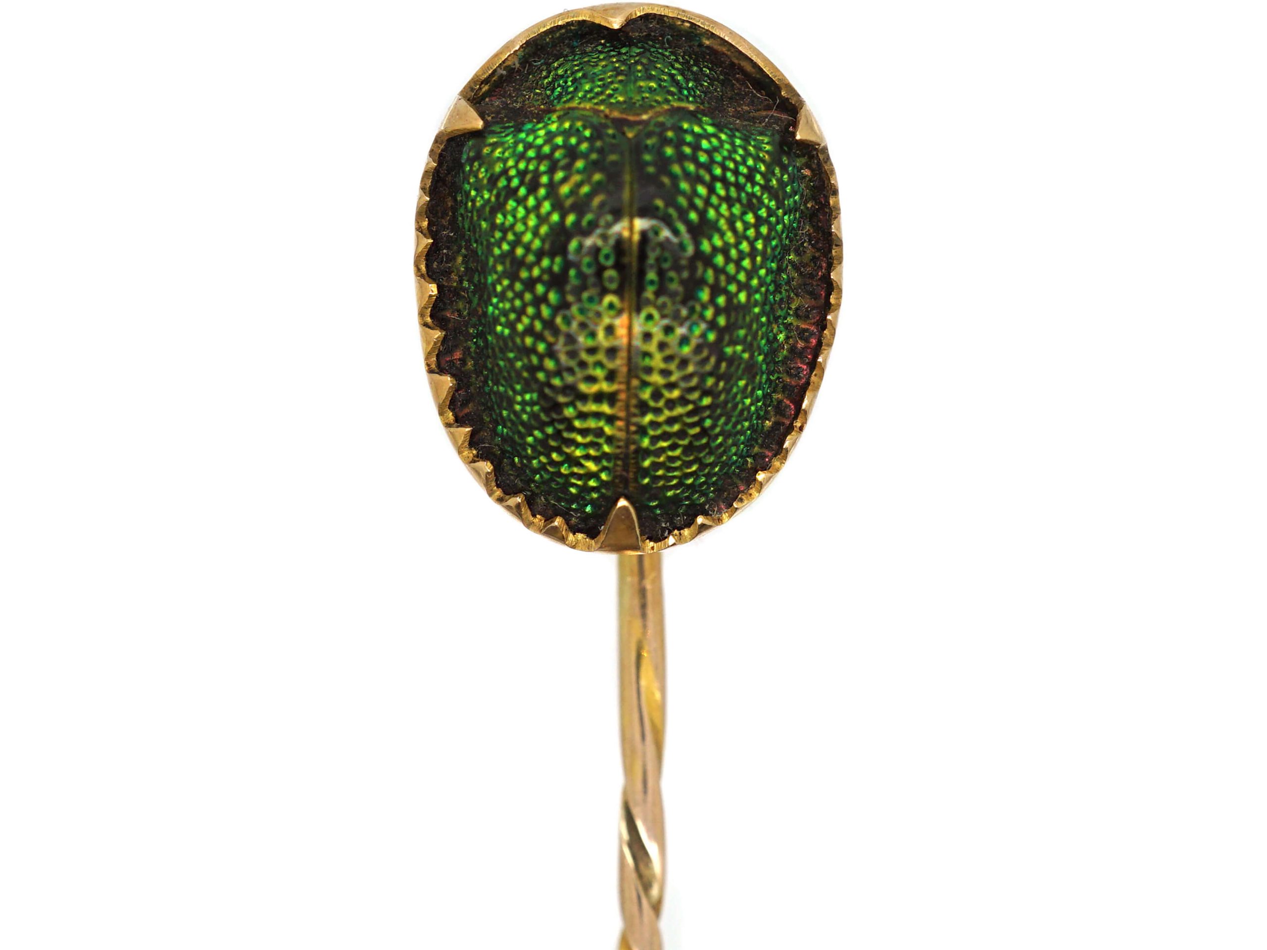 Victorian 15ct Gold, Scarab Beetle Tie Pin (293S) | The Antique ...