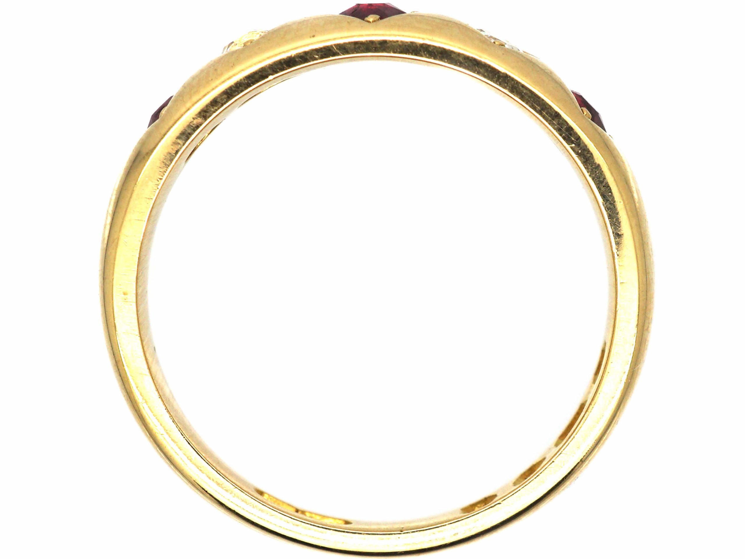 Victorian 18ct Gold, Ruby & Diamond Gypsy Ring (513S) | The Antique ...