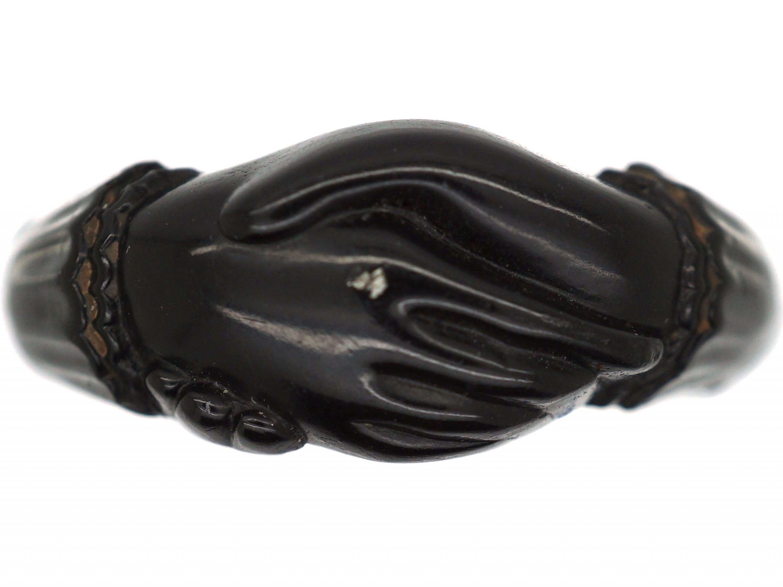 Victorian Jet Fede Ring (532S/PR) | The Antique Jewellery Company