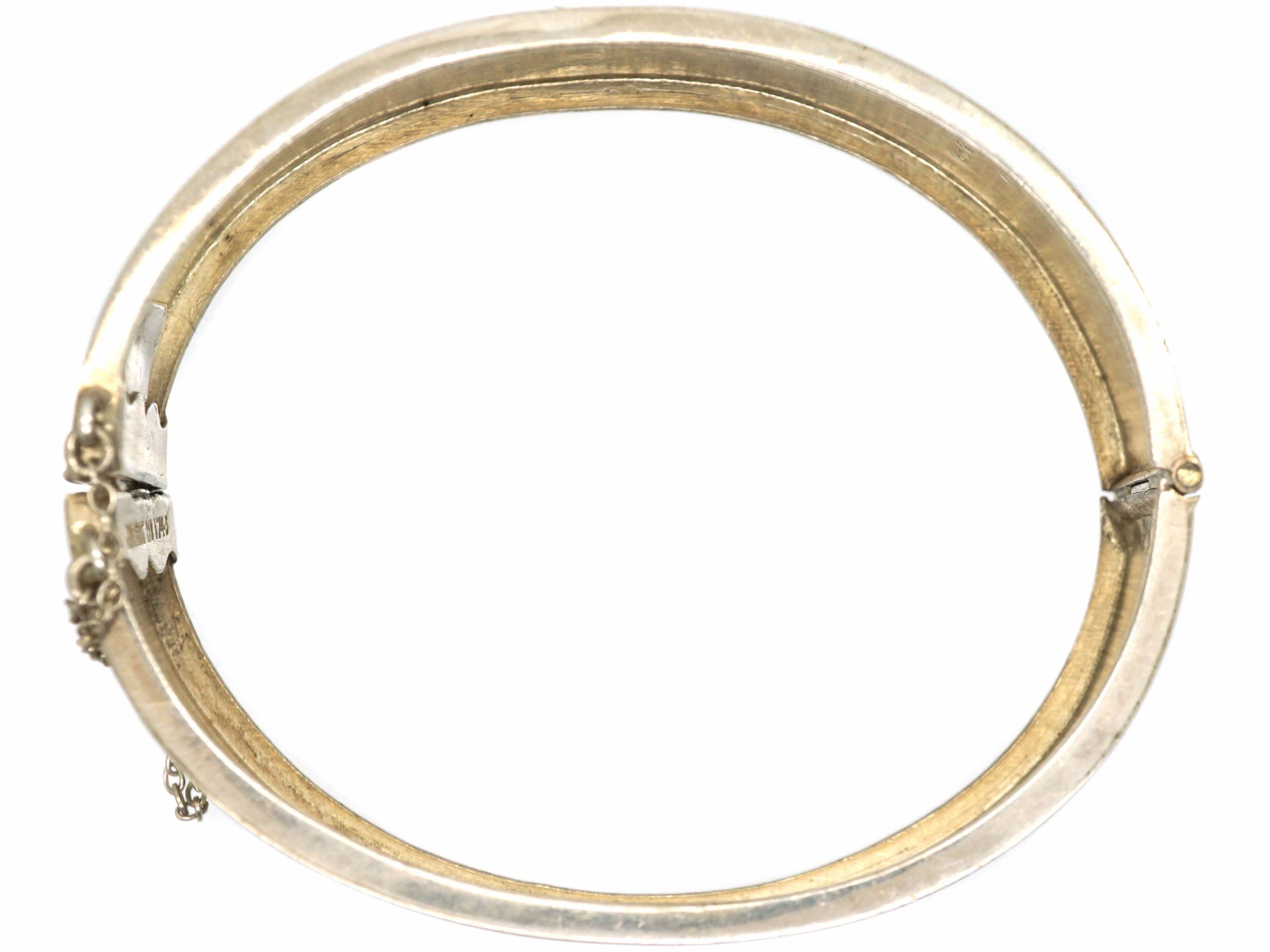 Victorian Silver Bangle with Engraved Scroll Detail (313S) | The ...