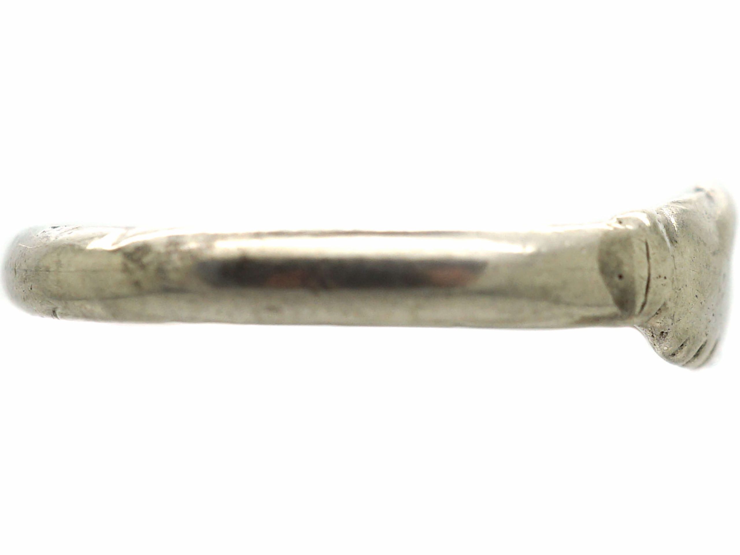 Early Georgian Silver Fede Ring (527S/PR) | The Antique Jewellery Company