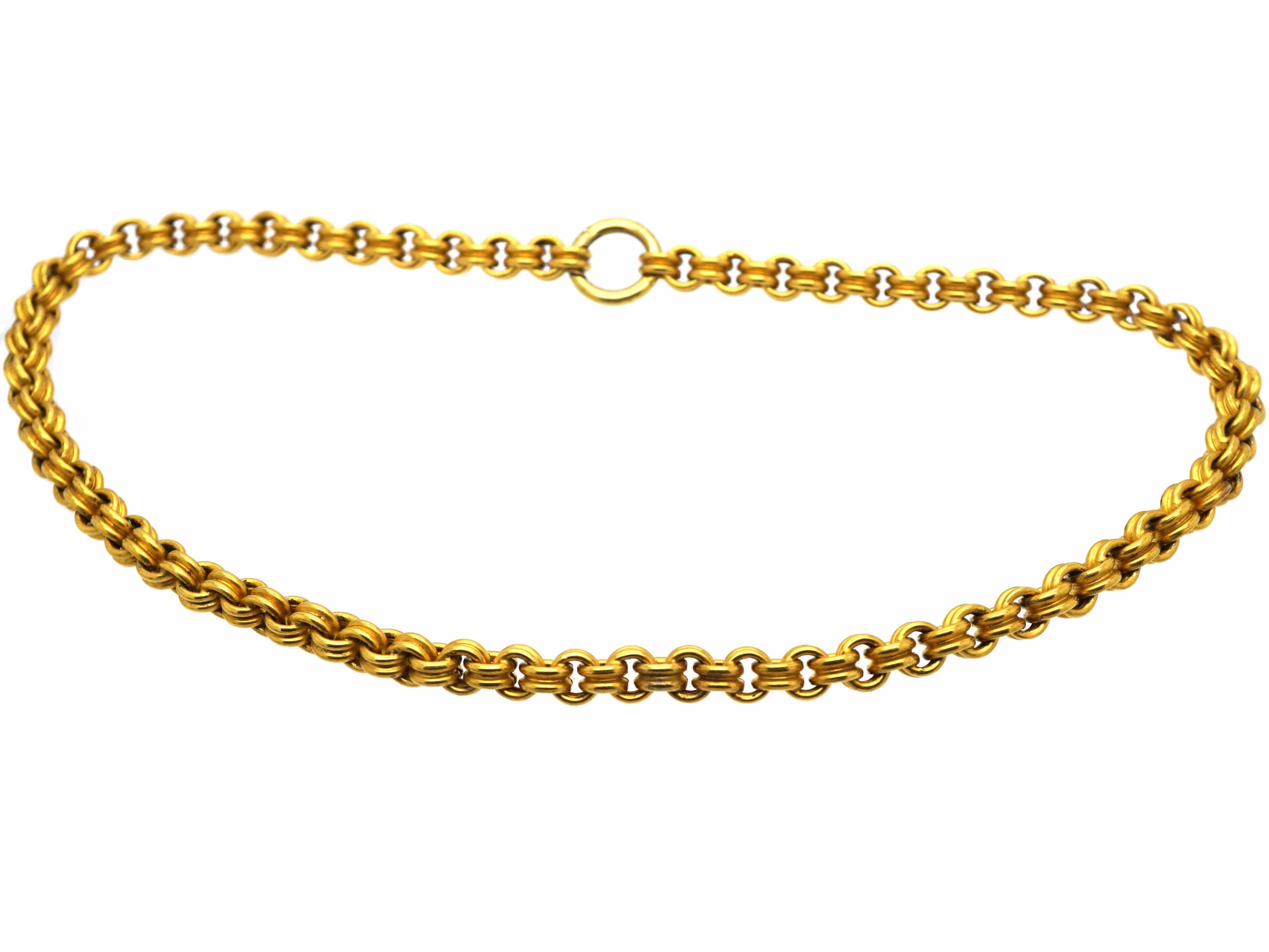 Victorian 15ct Gold Fancy Link Chain (417S) | The Antique Jewellery Company