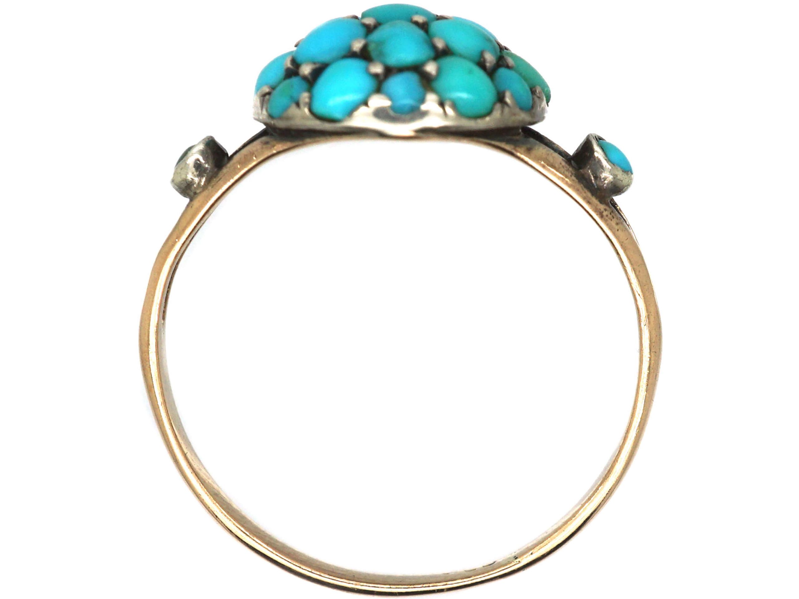 Victorian 9ct Gold, Turquoise Cluster Ring (486S) | The Antique ...