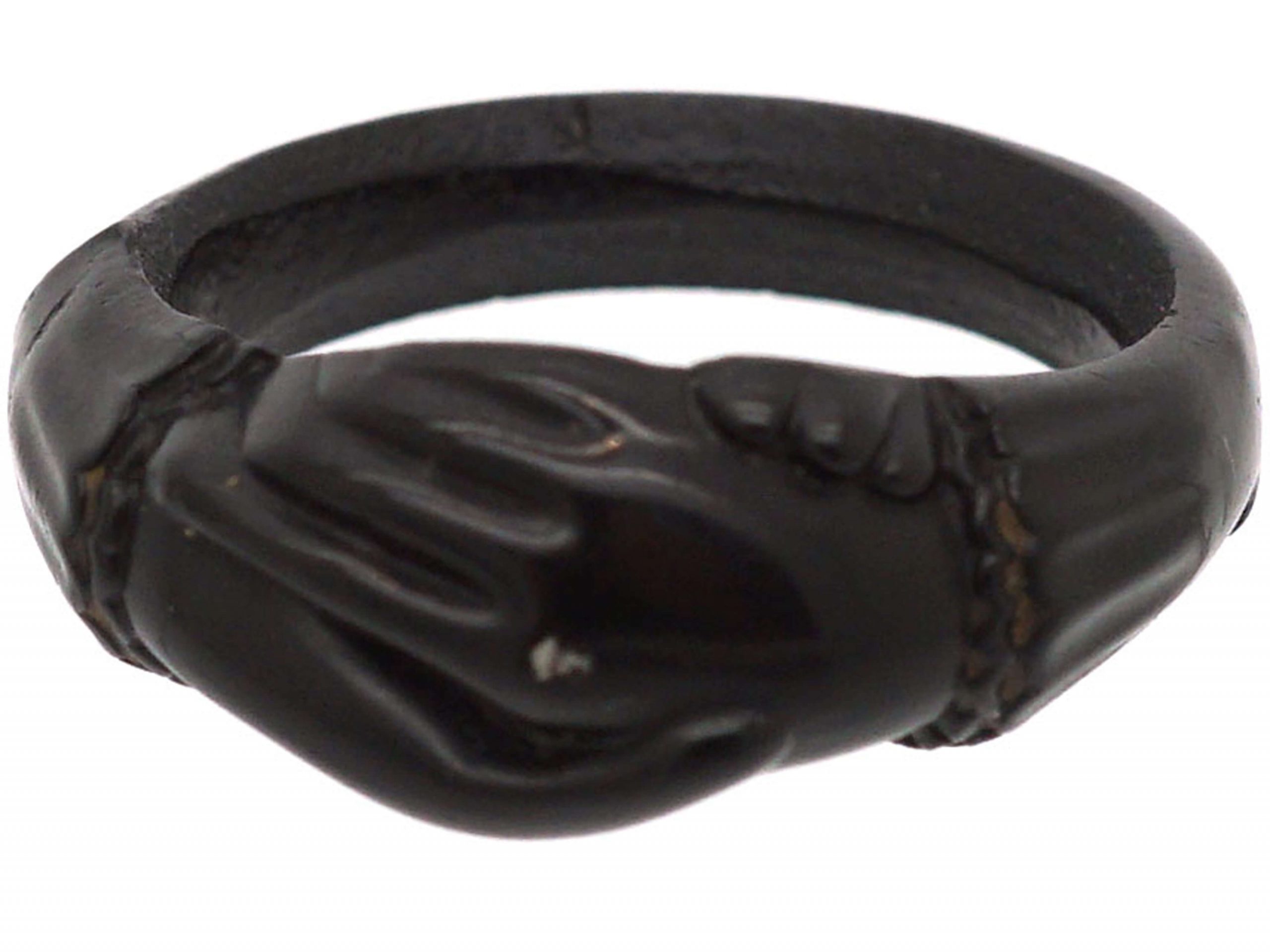 Victorian Jet Fede Ring (532S/PR) | The Antique Jewellery Company